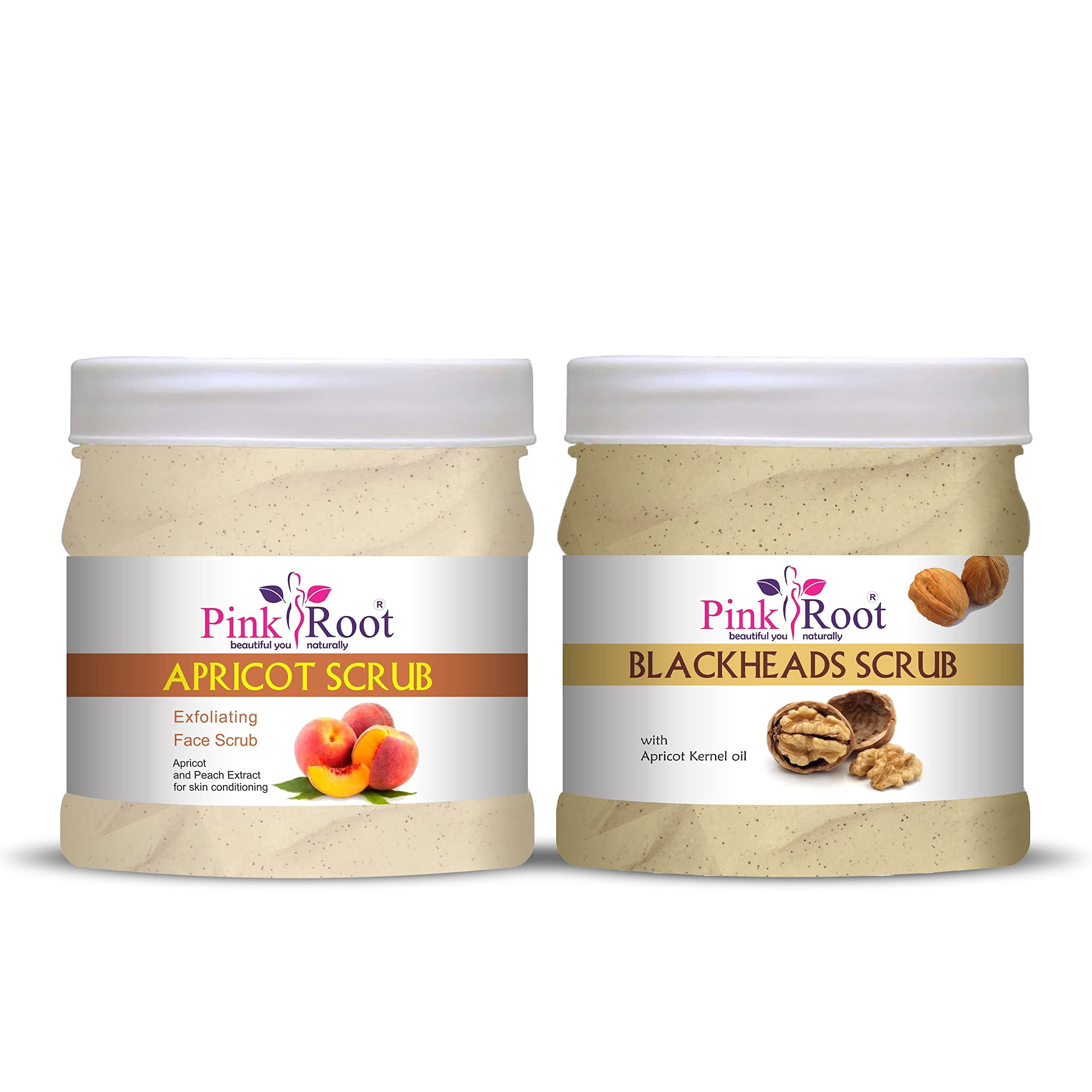 Pink Root Apricot Scrub 500Gm With Blackheads Scrub 500Gm - Walmart.com