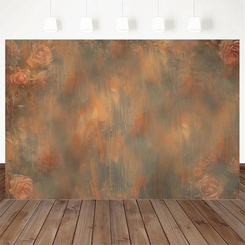 Pink Rose Backdrop For Photography Grey Wall Flower Background ...