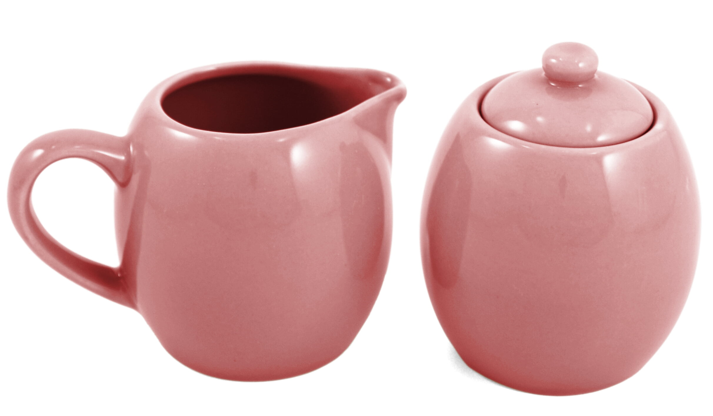 Pink Rose Ceramic Creamer and Sugar Service Set with Lid - Walmart.com