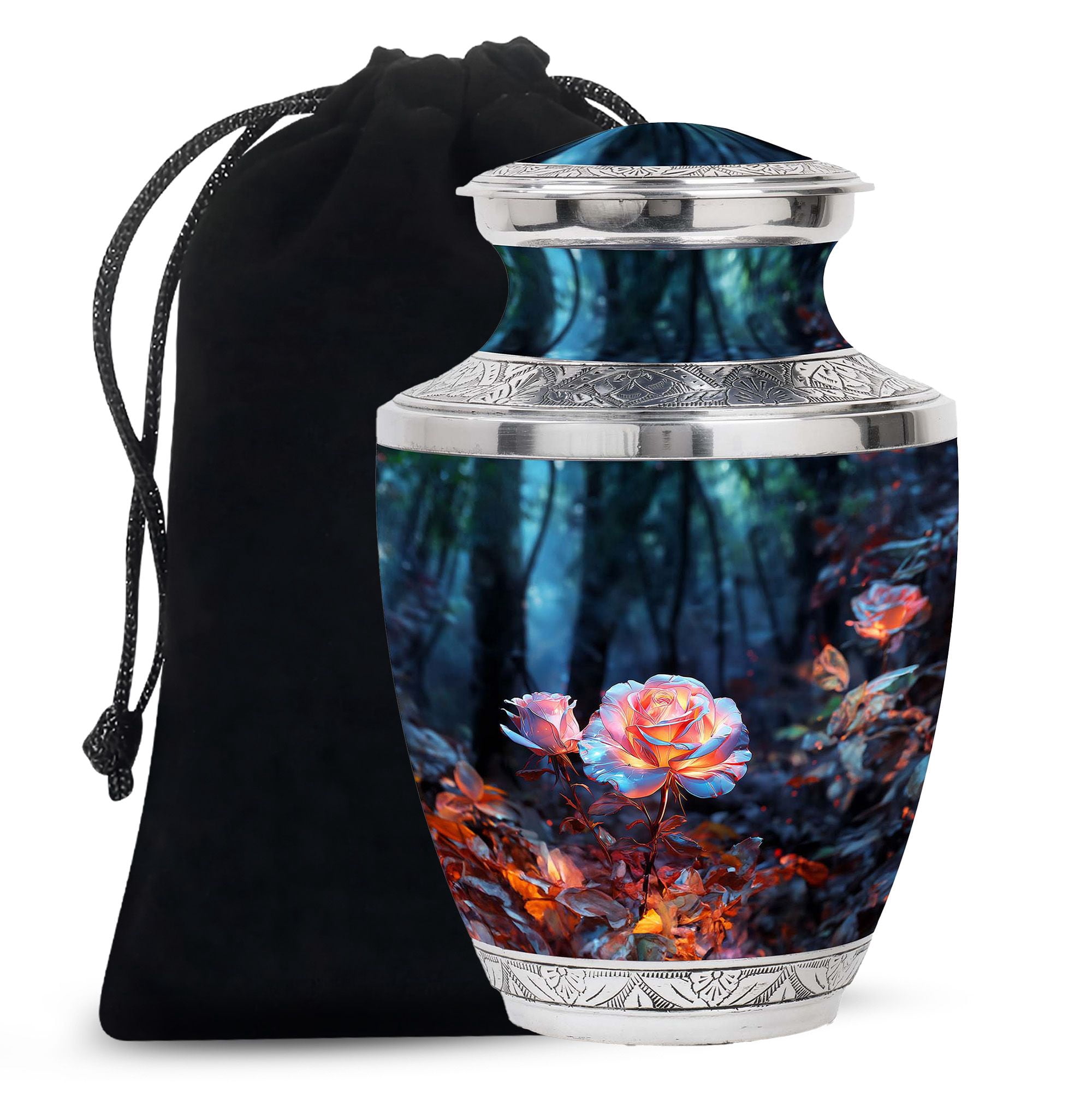 Pink Rose Cremation Urns For Human Ashes Adult Female - Large Memorial ...