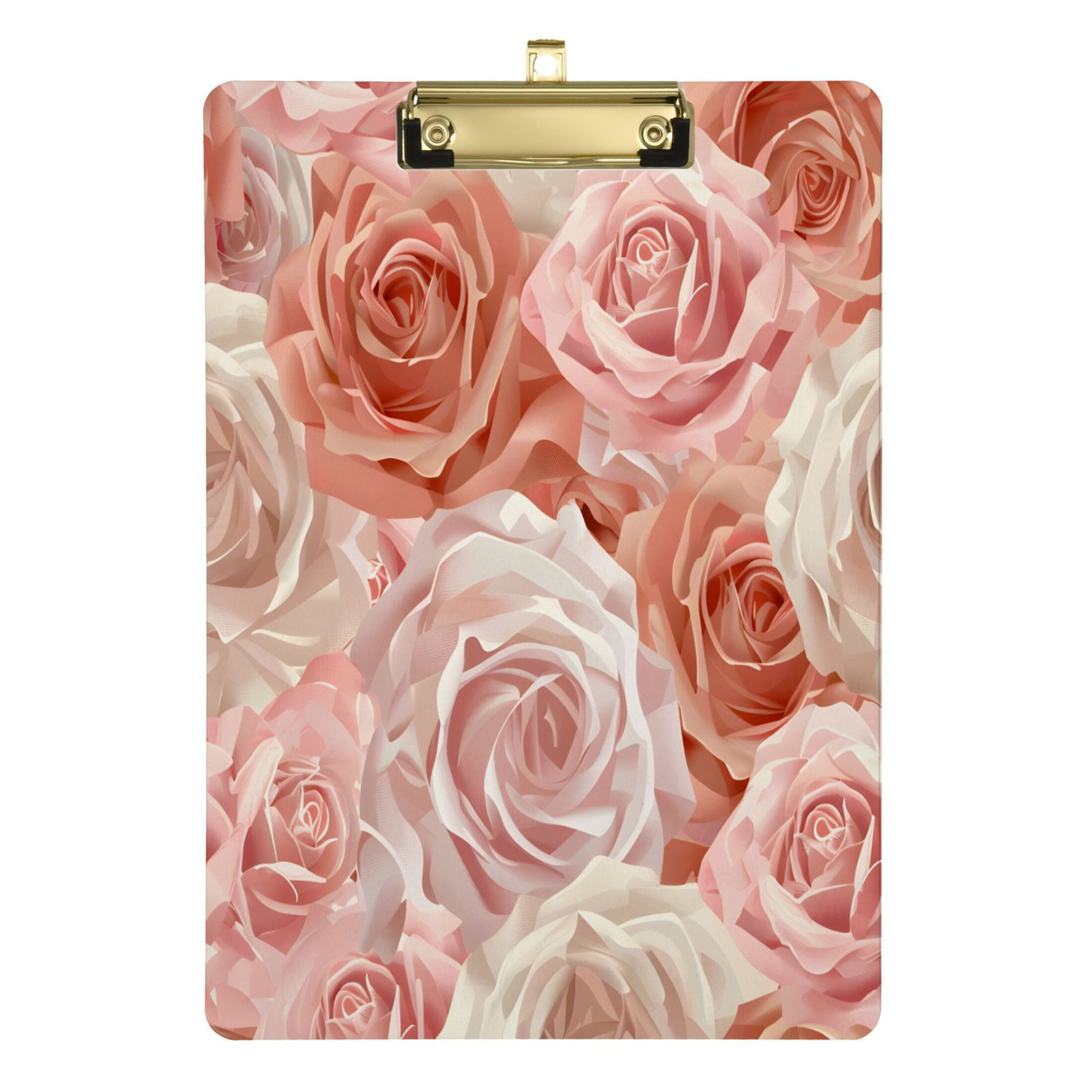 Pink Rose Flower Acrylic Clipboards A4 Standard Letter Size Clipboard ...