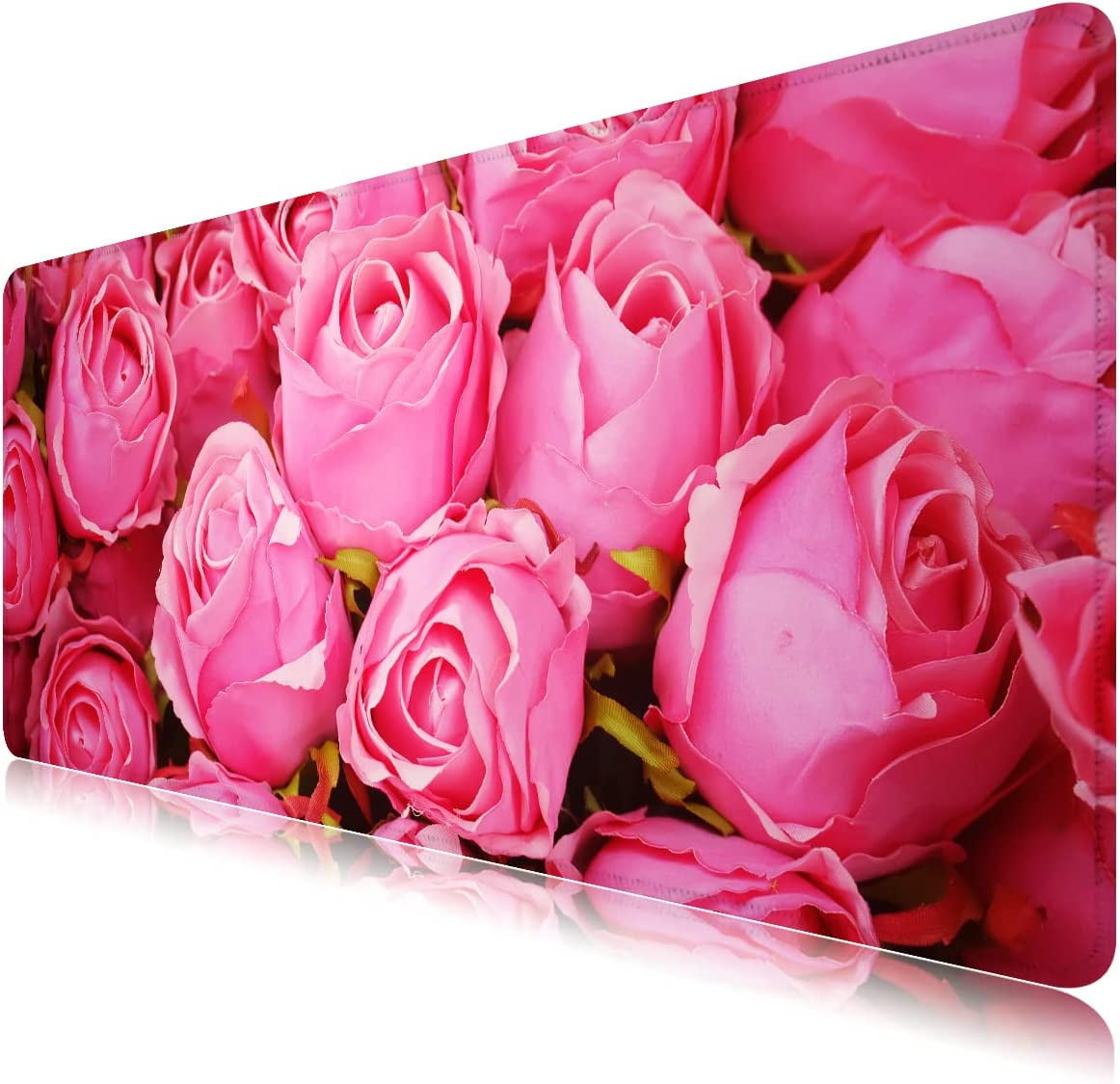 Pink Rose Flower Large Mouse Pad Gaming Mouse Pad,Extended Mouse Pad ...