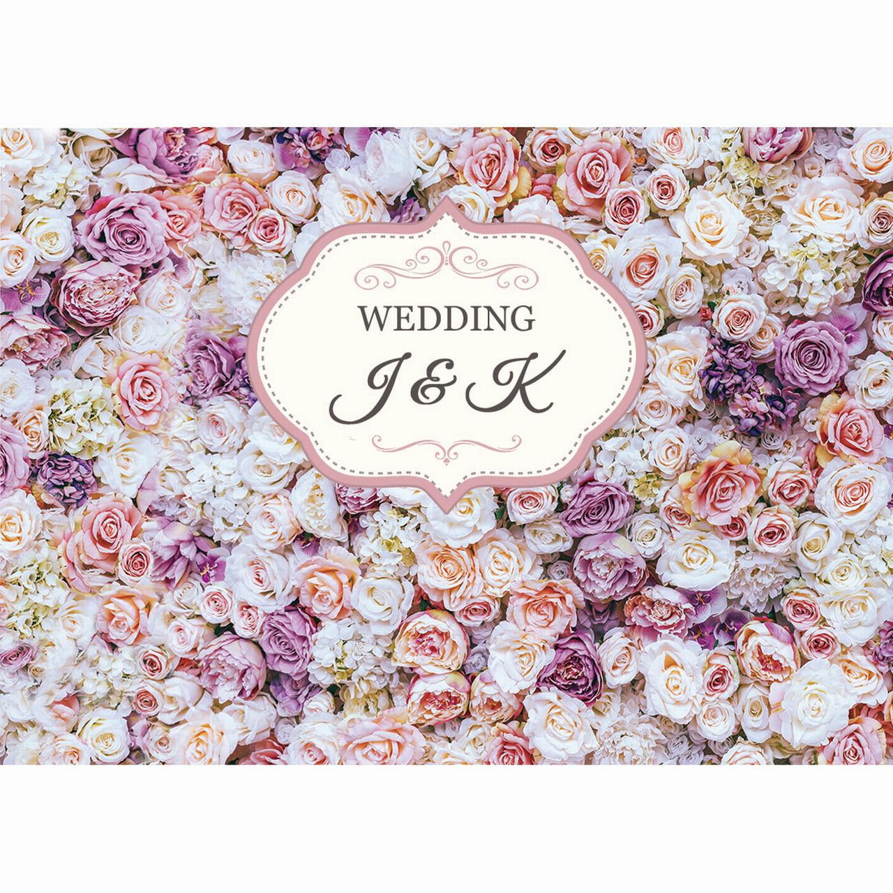 Pink Rose Frame Floral Photo Backdrops Party Birthday Background Baby ...