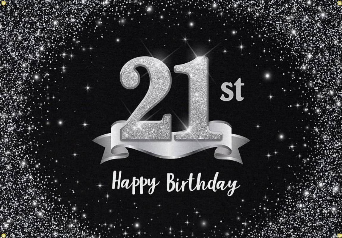 Pink Rose Gold 21st Birthday Banner rations Happy 21st Birthday Party ...