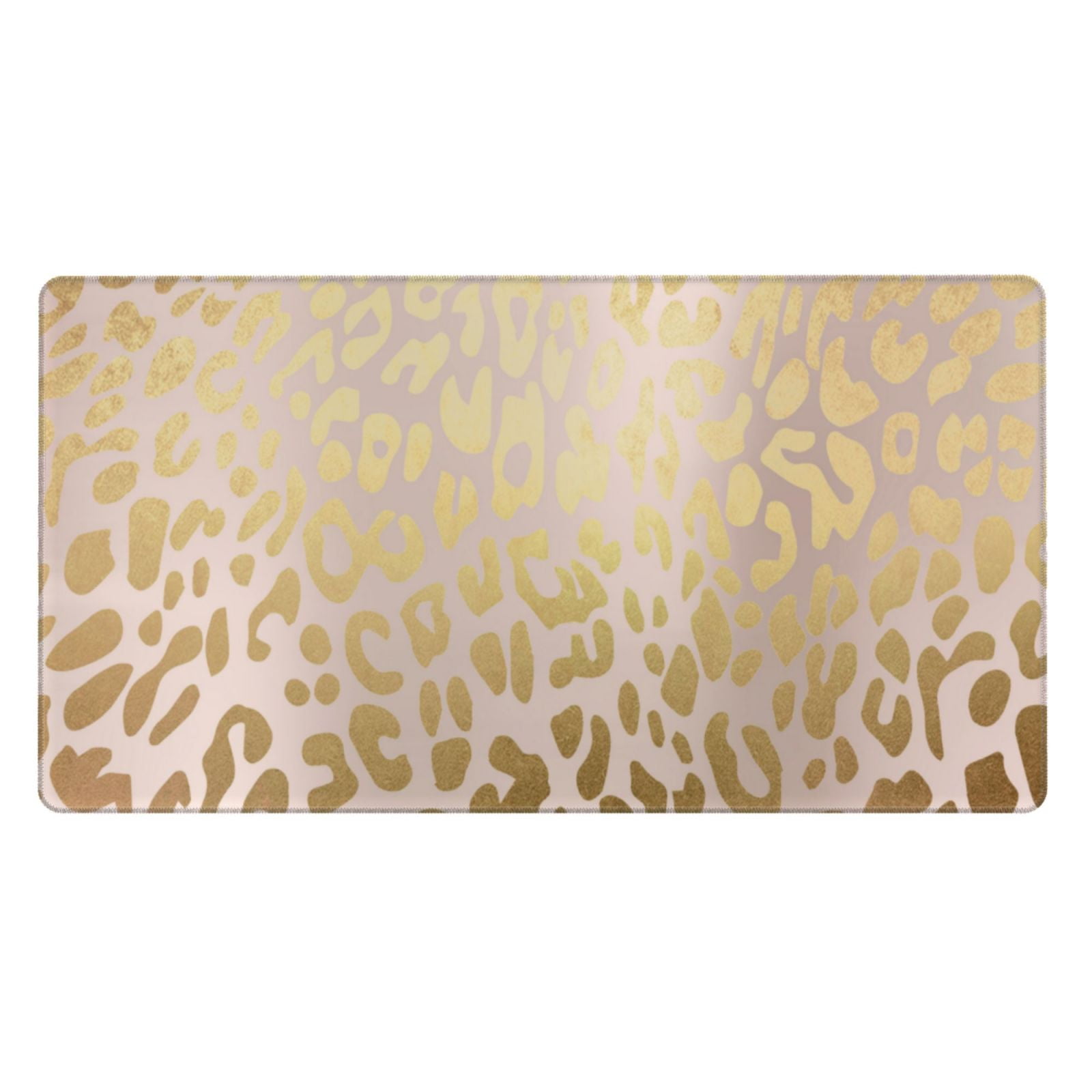Pink Rose Gold Metallic Steel Leopard Animal Skin Mousepad Large Mouse ...