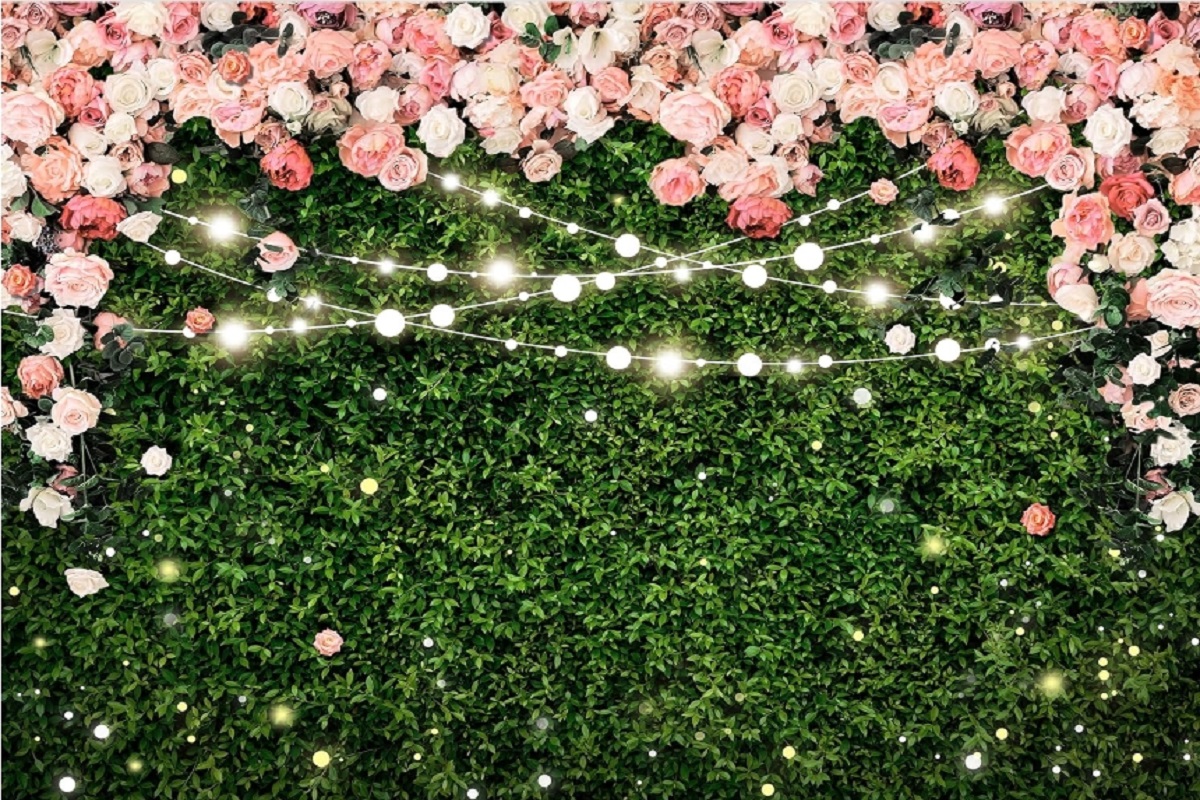 Pink Rose Gre Leaves Photography Backdrop Flower Floral Blossom ...