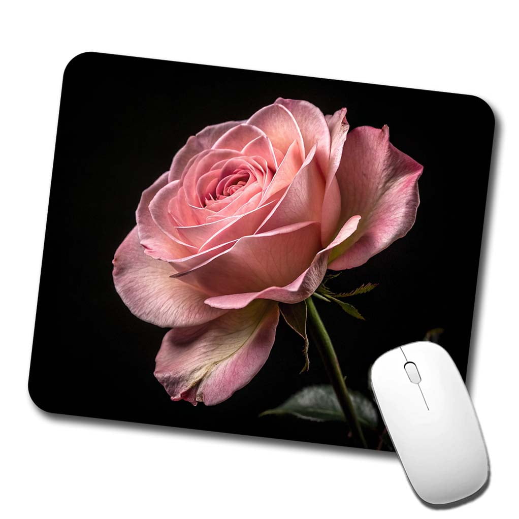 Pink Rose Mouse Pad Low Profile Gaming Mat - Walmart.com