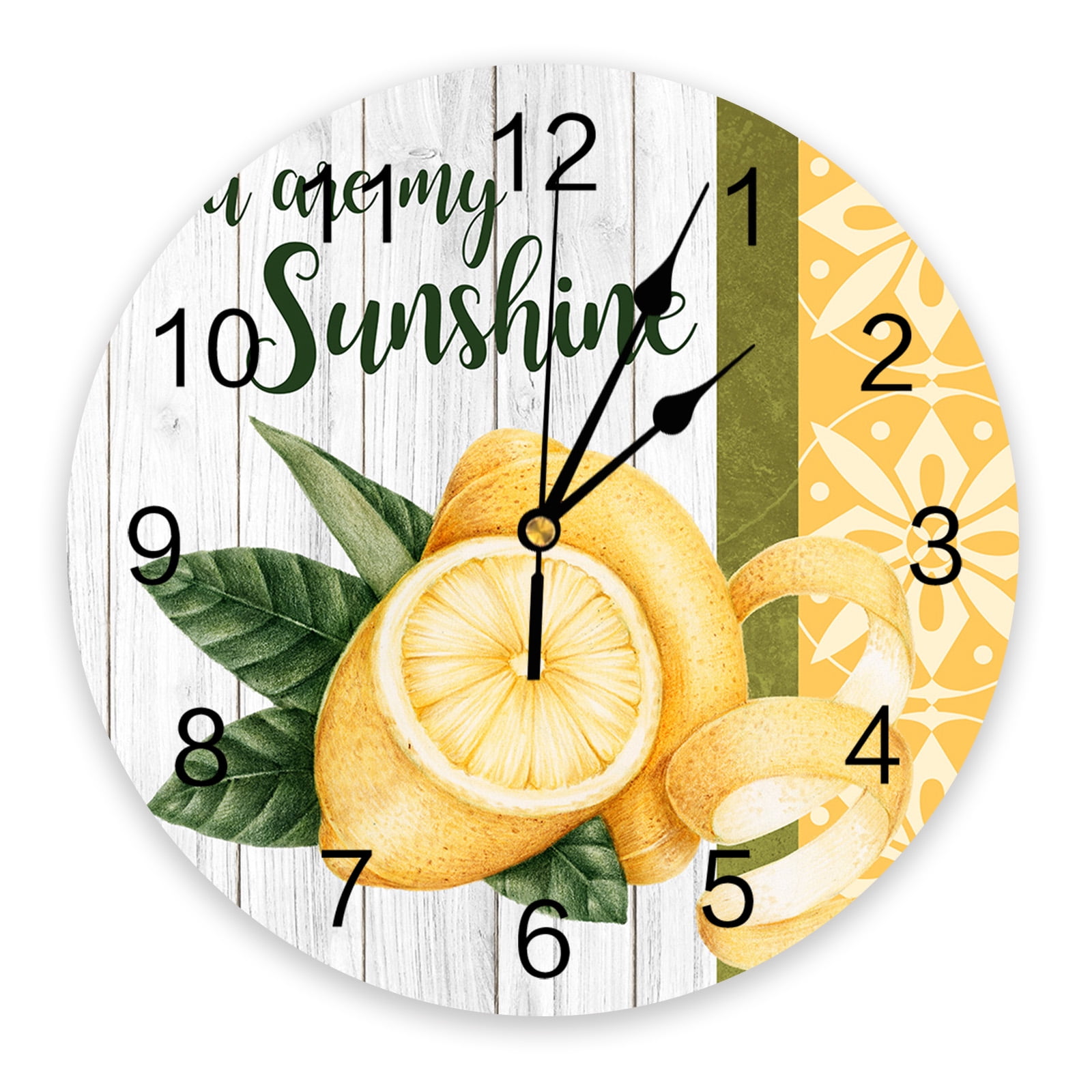 Pink Rose Romantic Round Wall Clock Creative Home r Living Room Quartz ...