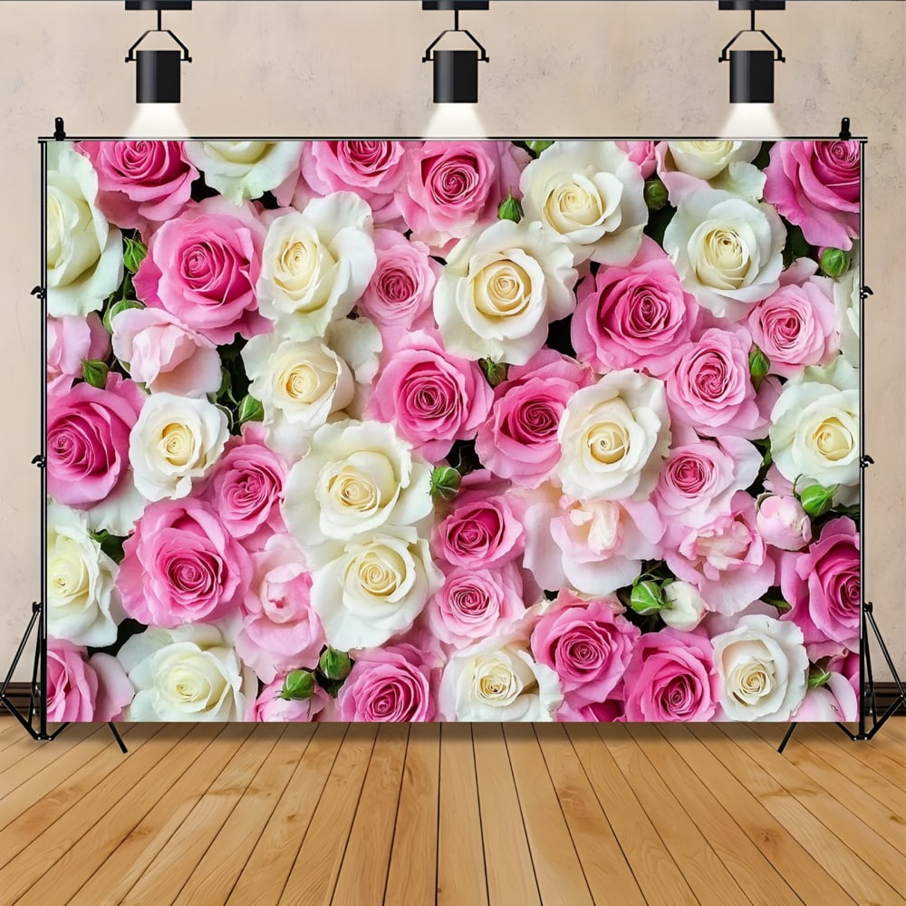 Pink Rose Spring Flower Photography Backdrop – Perfect for Weddings ...
