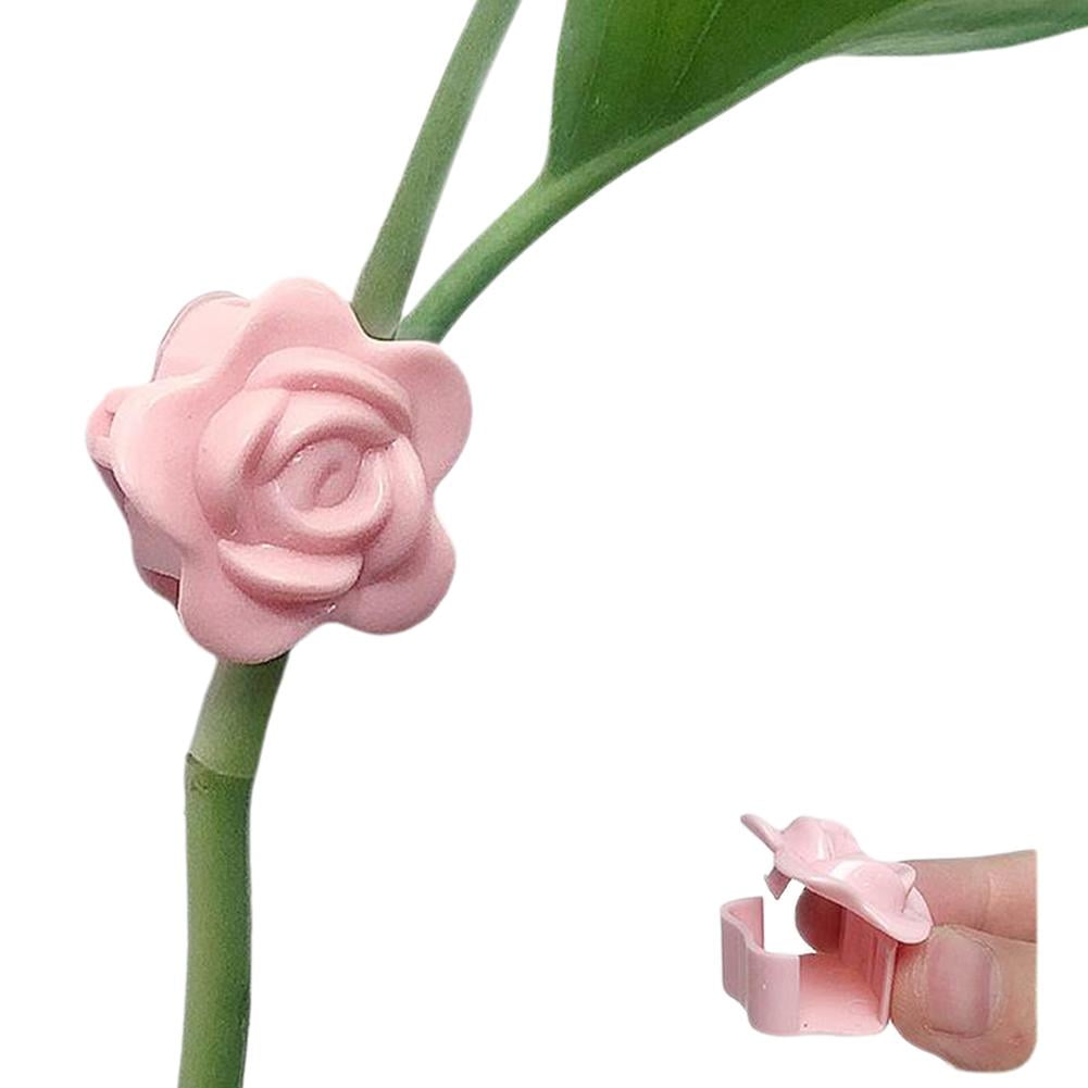 Pink Rose Style Green Radish Climbing Wall Fixer Green Plant Vine Clip ...