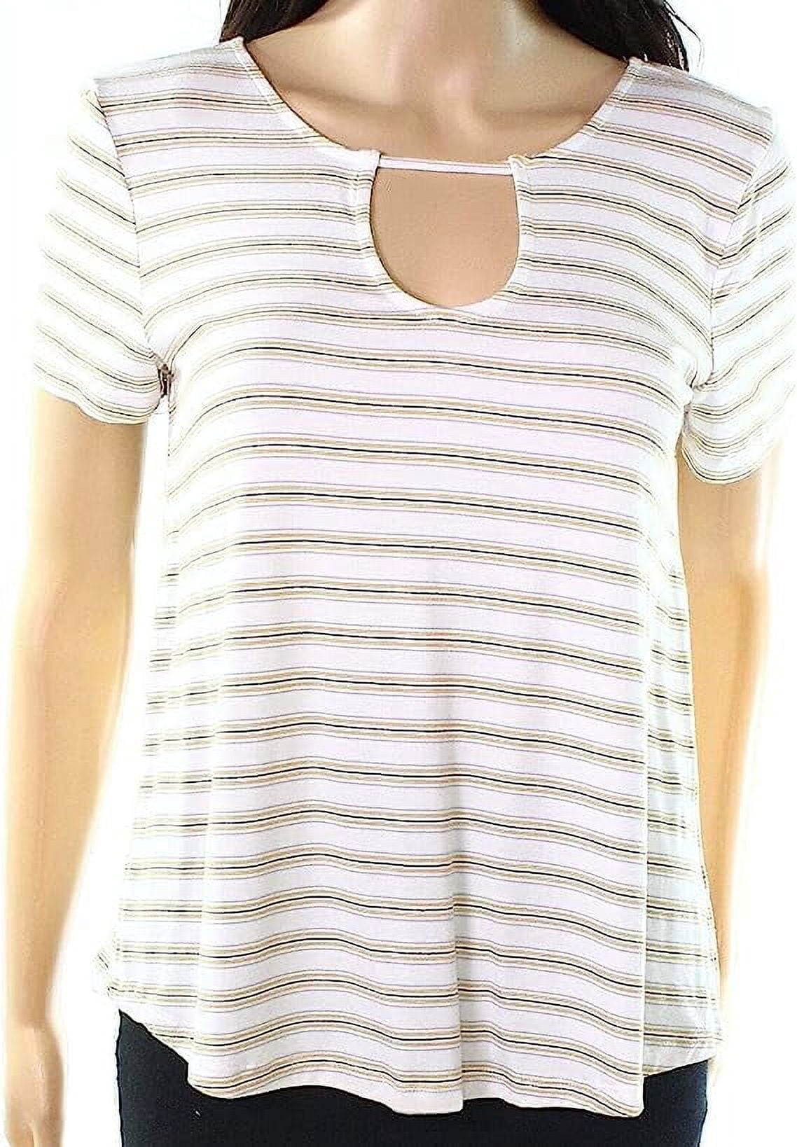 Pink Rose Womens Striped Keyhole Knit Top - Walmart.com