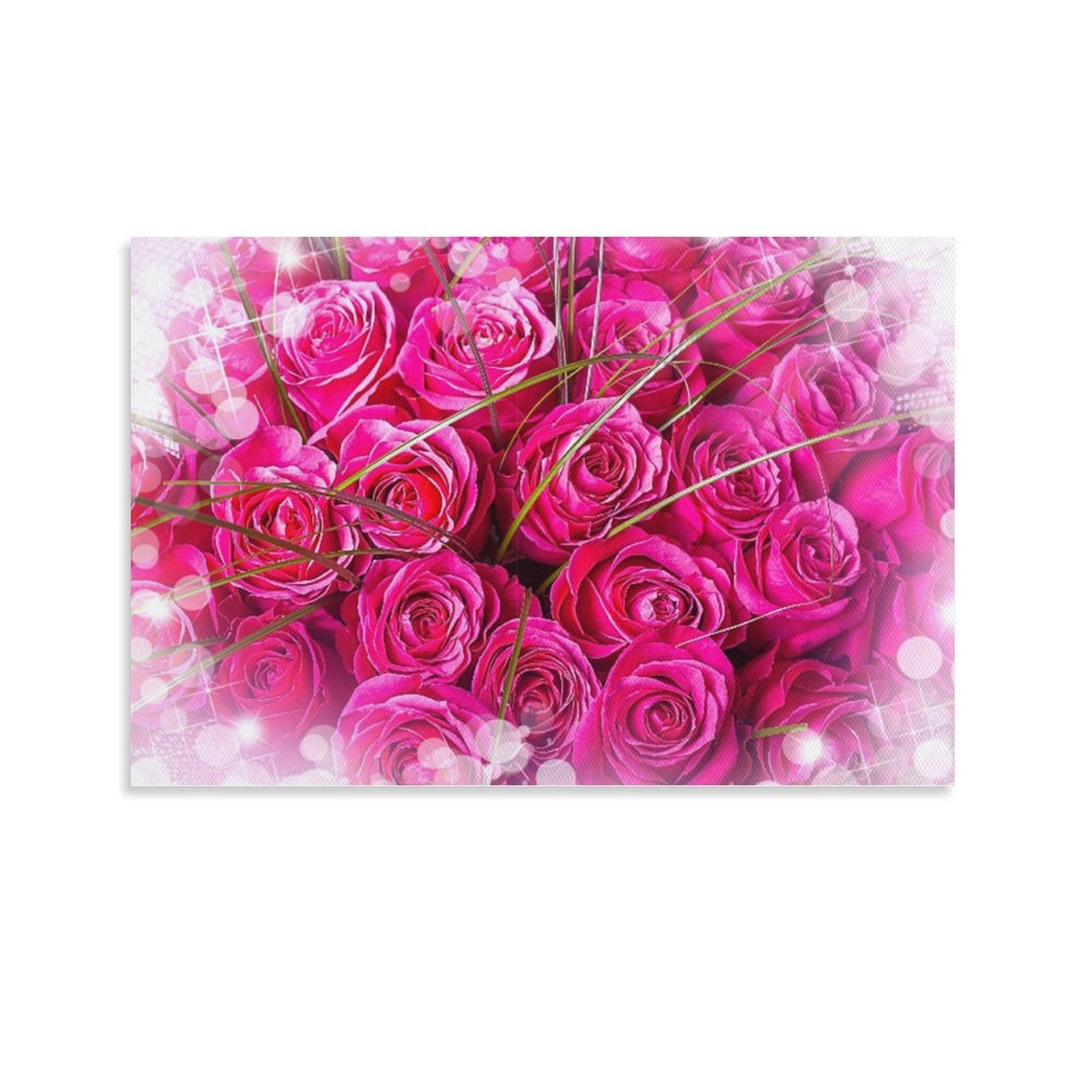 Pink Roses Bouquet Canvas Art Poster And Wall Art Picture Print Modern ...