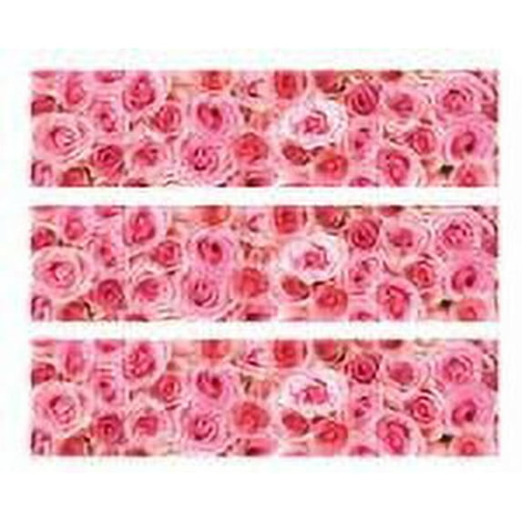 Pink Roses Extra Large Edible Cake Decorating Strips - Walmart.com