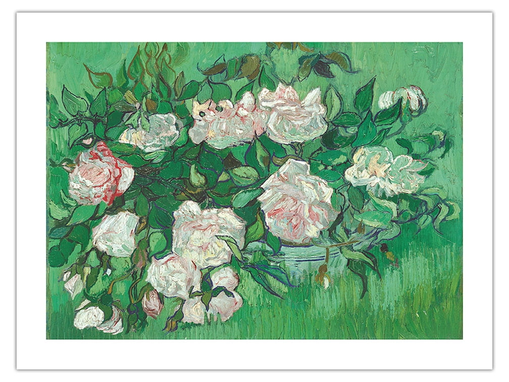 Pink Roses (Rosa Rosen) - From an Original Color Painting by Vincent ...