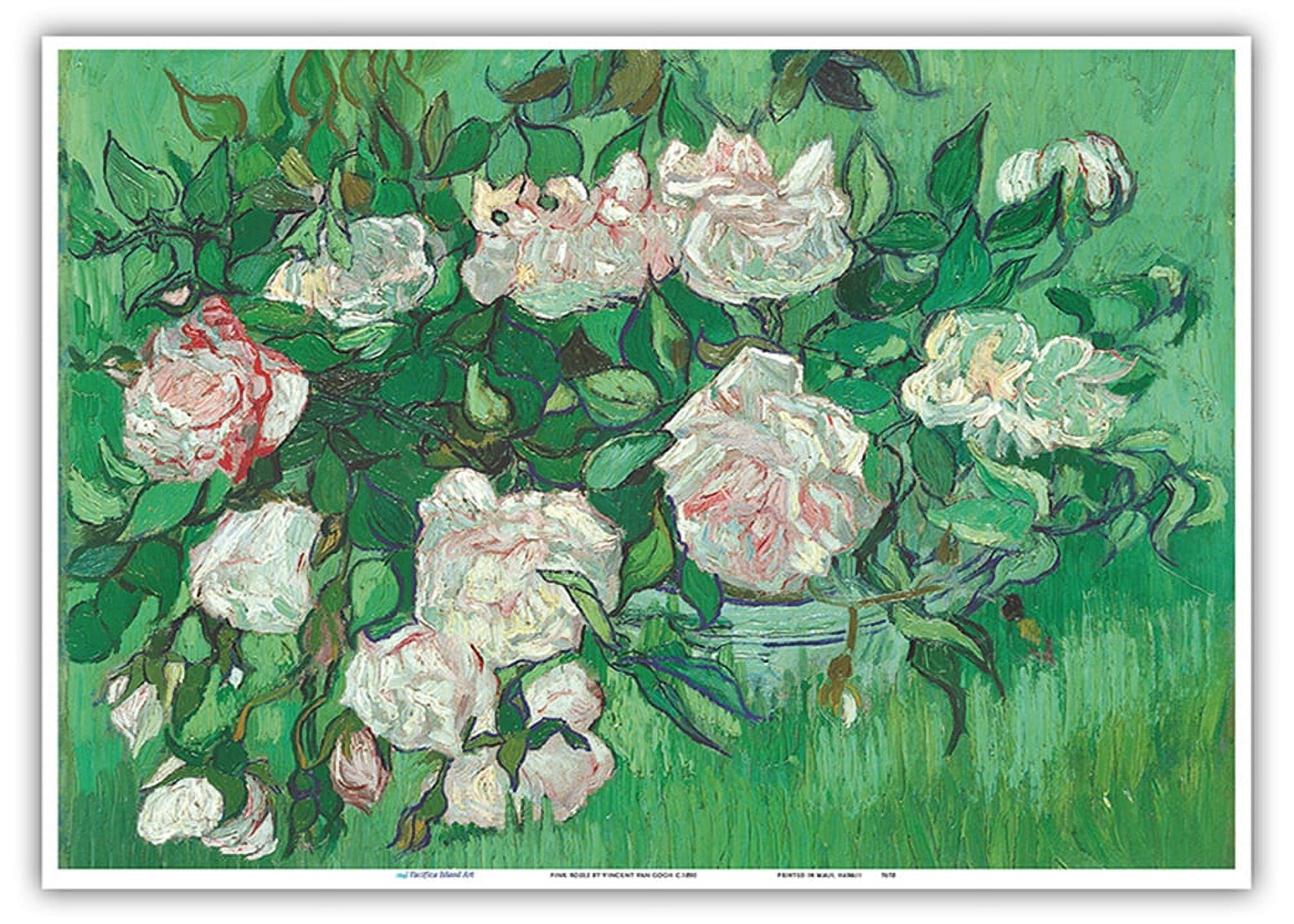 Pink Roses (Rosa Rosen) - From an Original Color Painting by Vincent ...
