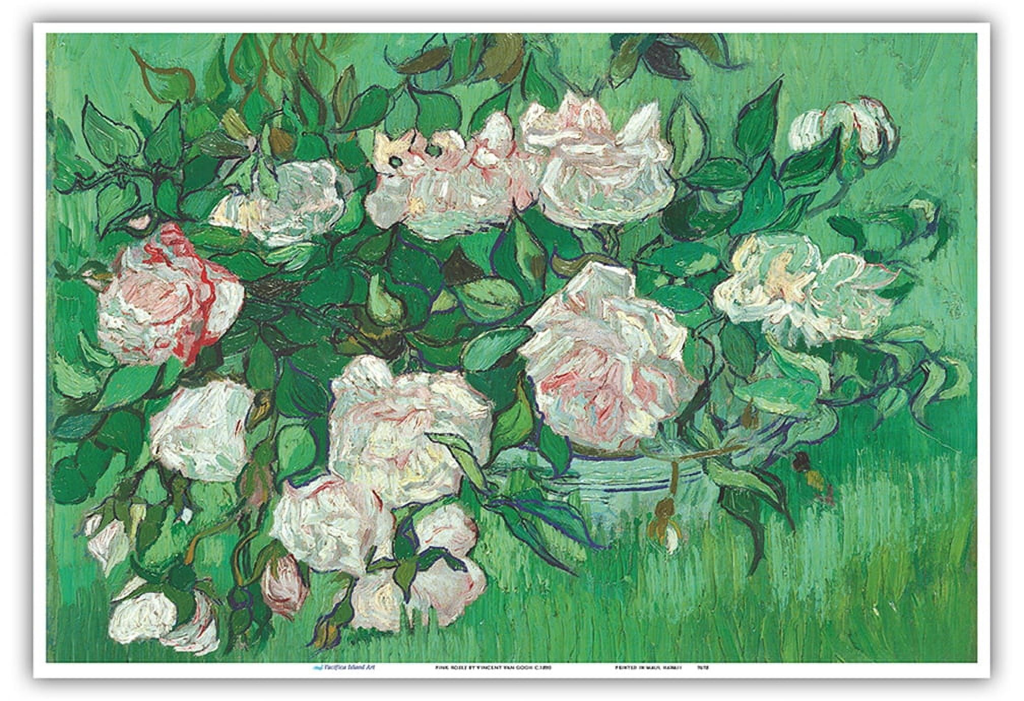 Pink Roses (Rosa Rosen) - From an Original Color Painting by Vincent ...