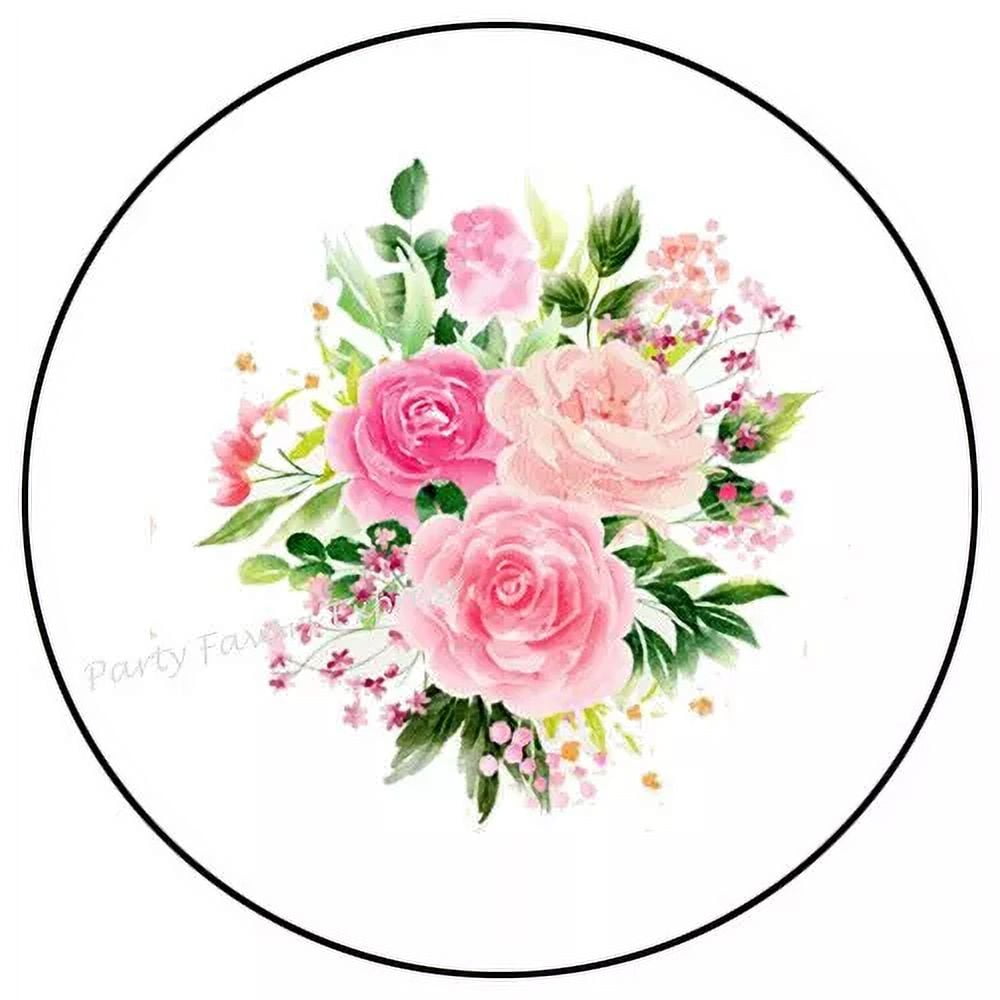 Pink Roses Sticker Party Favors Sticker Envelope Seals Labels Stickers ...