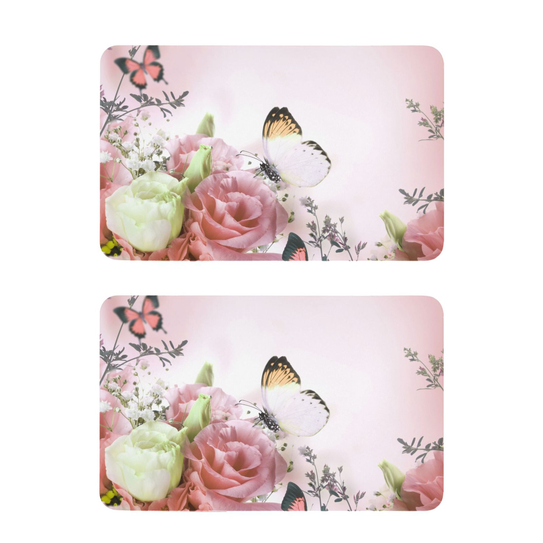 Pink Roses and Butterfly Fridge Magnetic Sticker Refrigerator Magnets ...