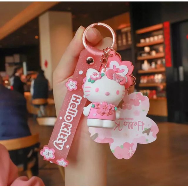 Pink Sakura Cherry Blossom Kawaii Keychain - Walmart.com