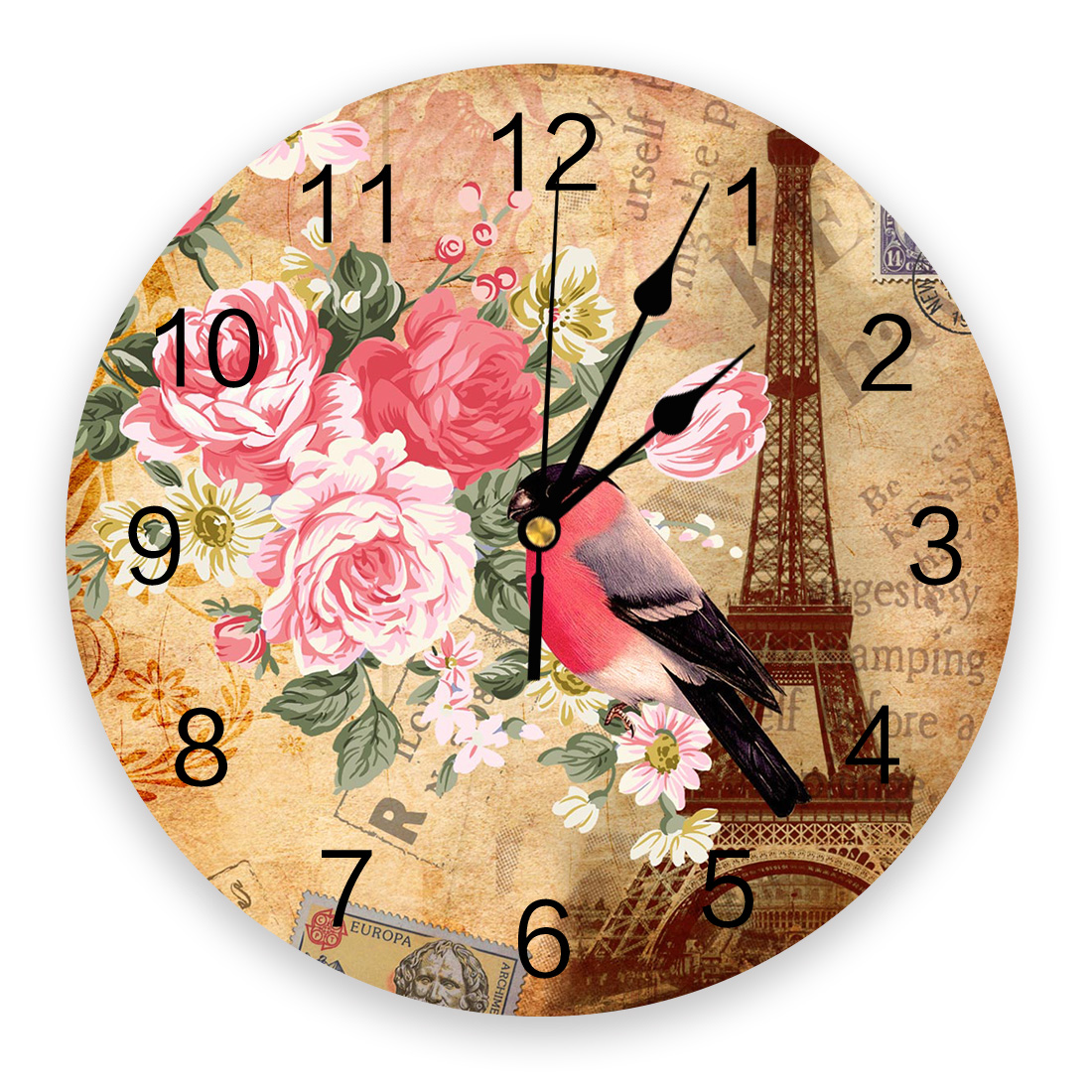 Pink Sakura s Wall Clock for Kids Rooms Silent Clocks Wall Home r ...