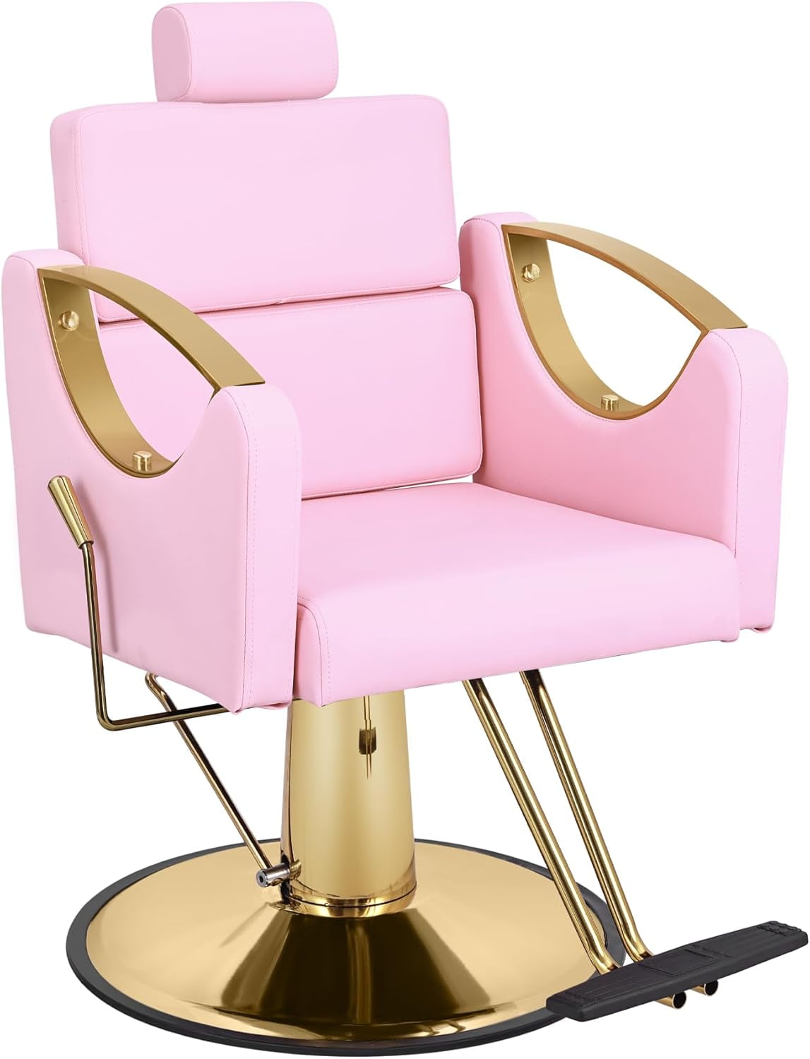 Pink Salon Chair Barber Chair, Professional Hydraulic Styling Hair ...