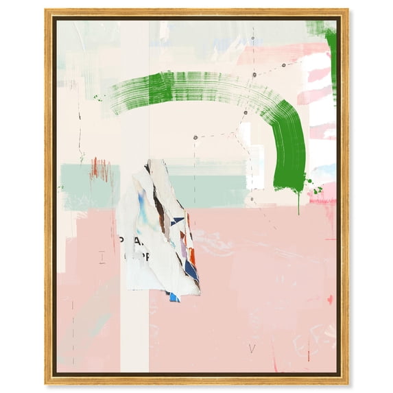 Pink Sand Beach Canvas Print Boho Wall Decor by Notoriart, Gold Frame ...