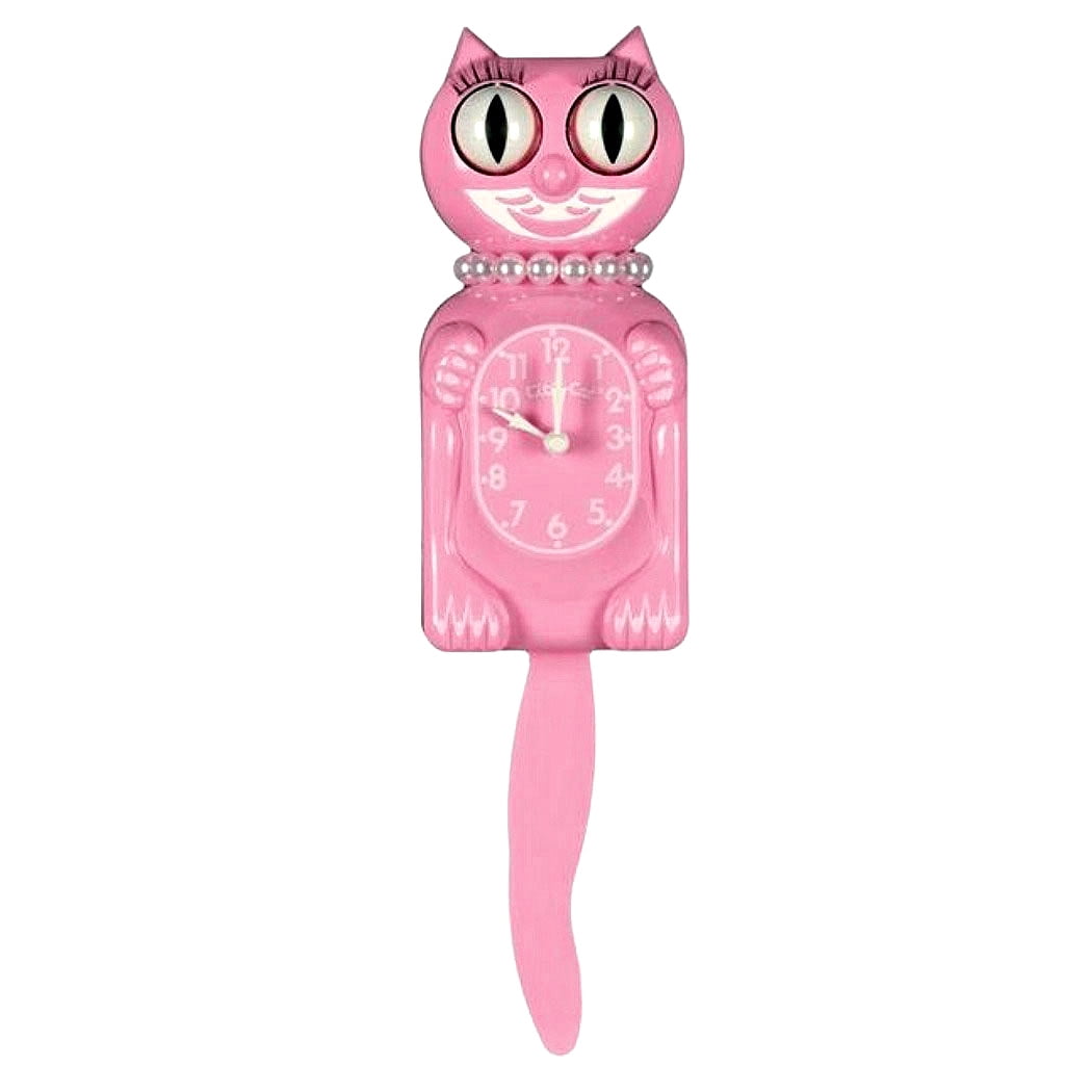 Pink Satin Miss Kitty Cat Clock (3/4 Size) 12.75" Smaller Version Kit ...