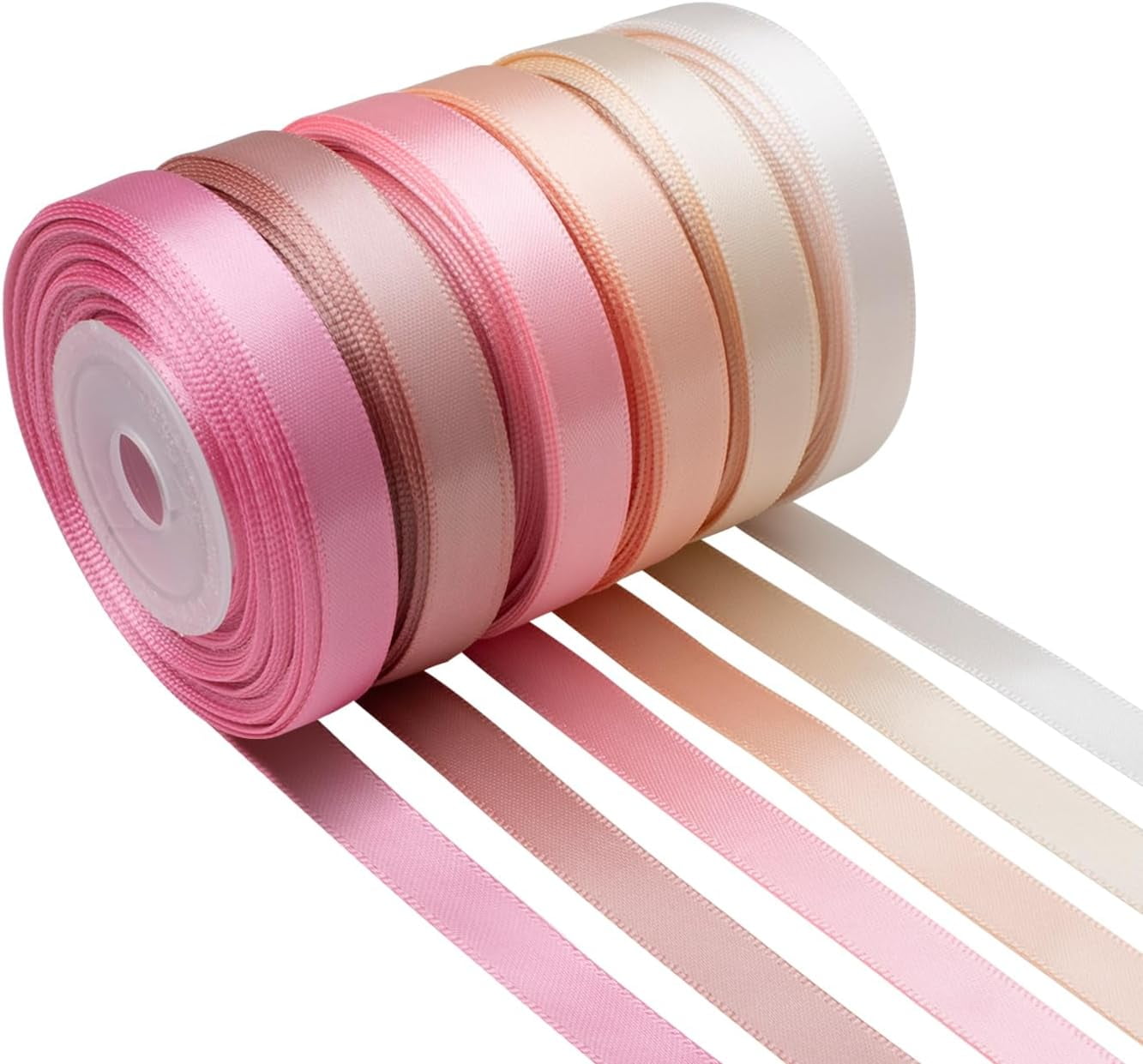 Pink Satin Ribbon 3/8 Inch Light Pink Blush Pink Dusty Rose Ribbon ...