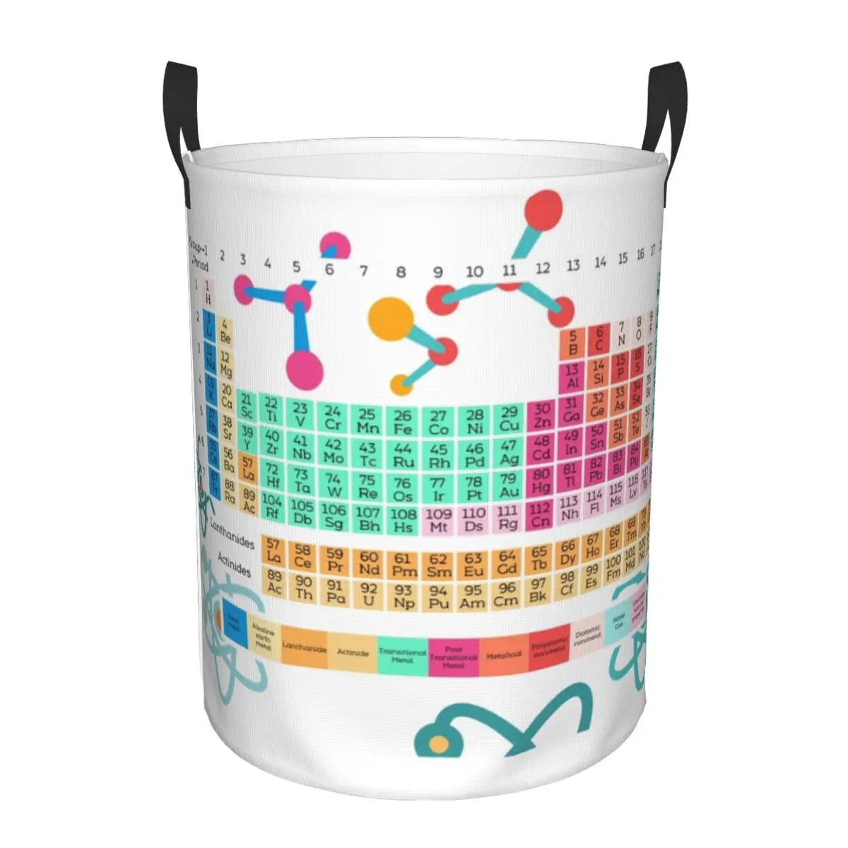 Pink Science Chemistry Chemical Lab Laundry Hamper Large Clothes ...