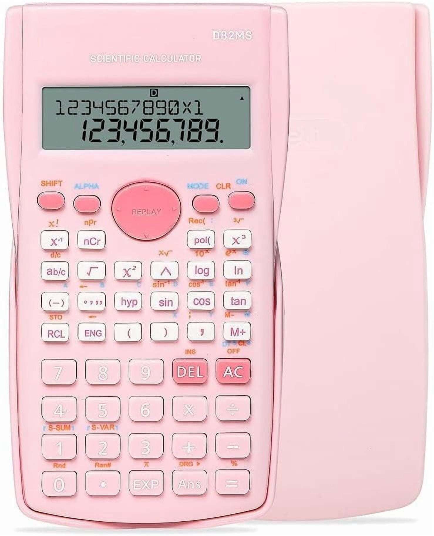 Pink Scientific Calculator, Cute 2-Line Math Calculator for Students ...