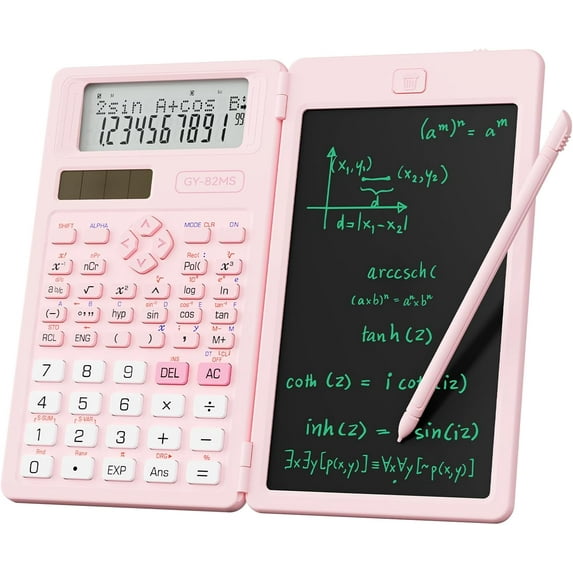 Pink Scientific Calculator for Girls Students, 82 MS Foldable Cute ...