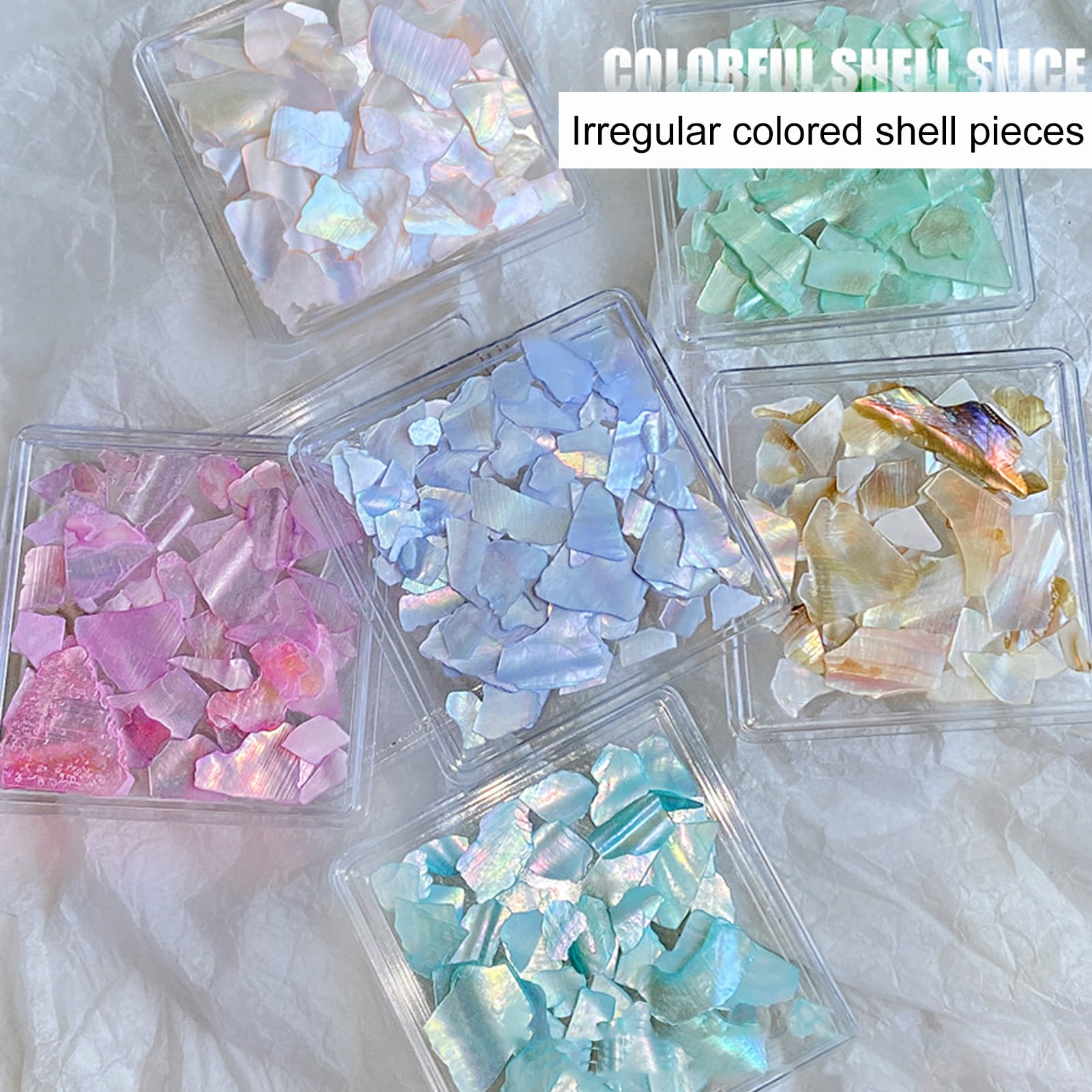 Pink Season 1 Box Nail Art Decor Irregular Shape Broken-off Ultra-thin ...