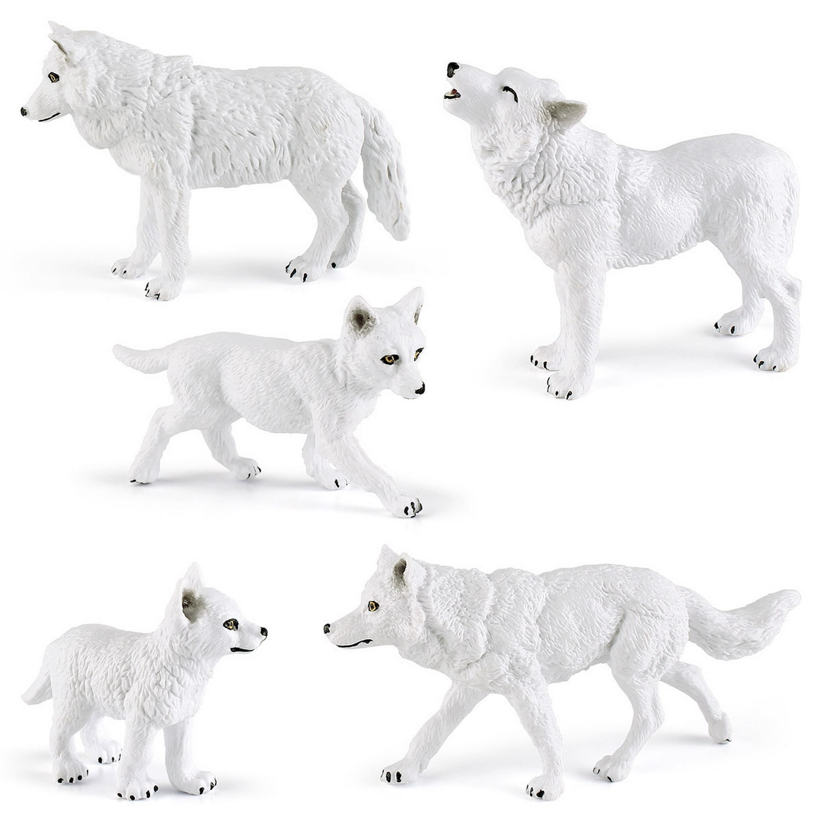 Pink Season Arctic Wolf Model Various Realistic White Wolf Miniature ...