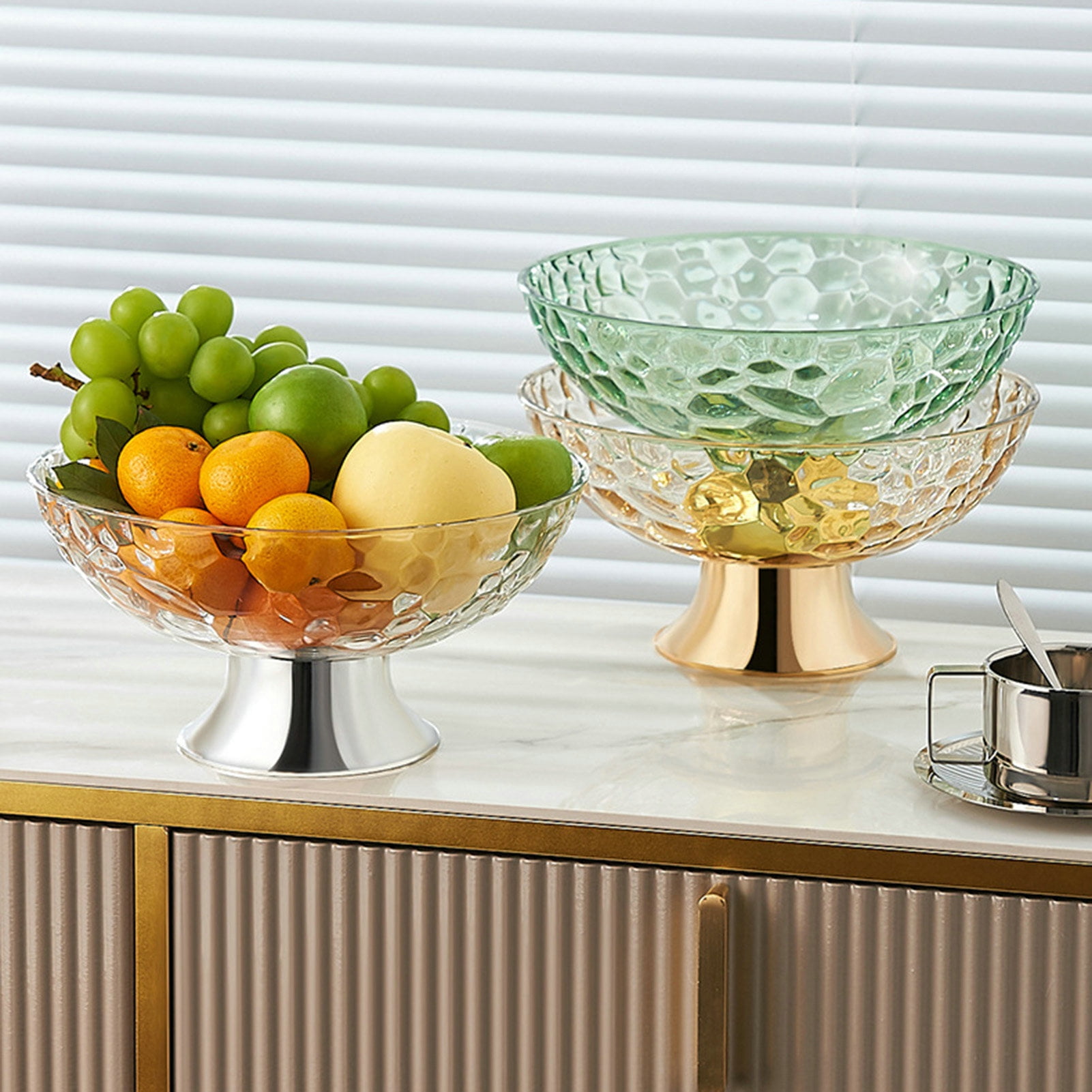 Pink Season Fruit Bowl Transparent Food Grade Large Capacity High ...