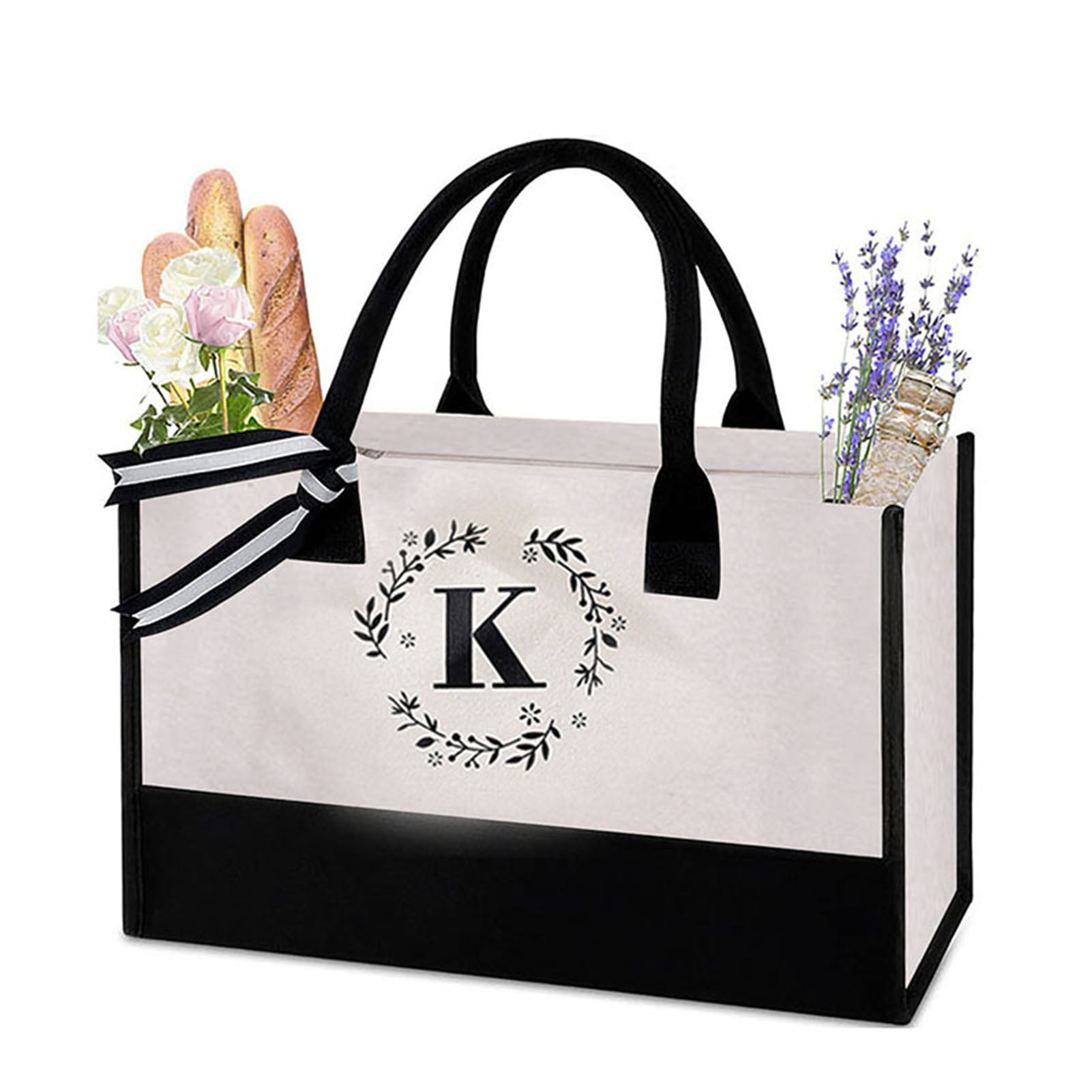 Pink Season Shoulder Bag High Capacity Letter Printed Elegant Ribbon ...