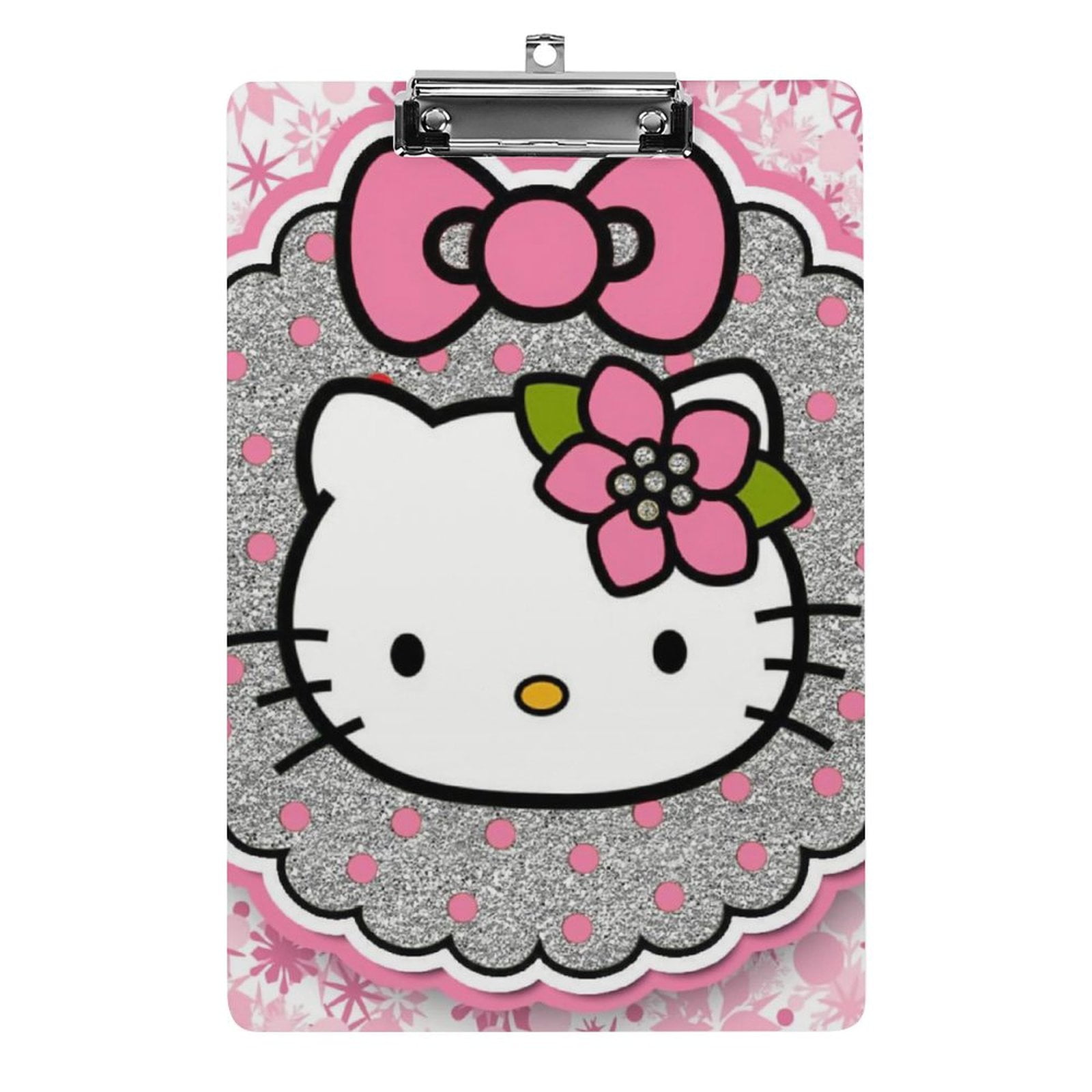 Pink Sequin Hello Kitty Acrylic Clipboard A4 Size, Standard Letter Clip ...