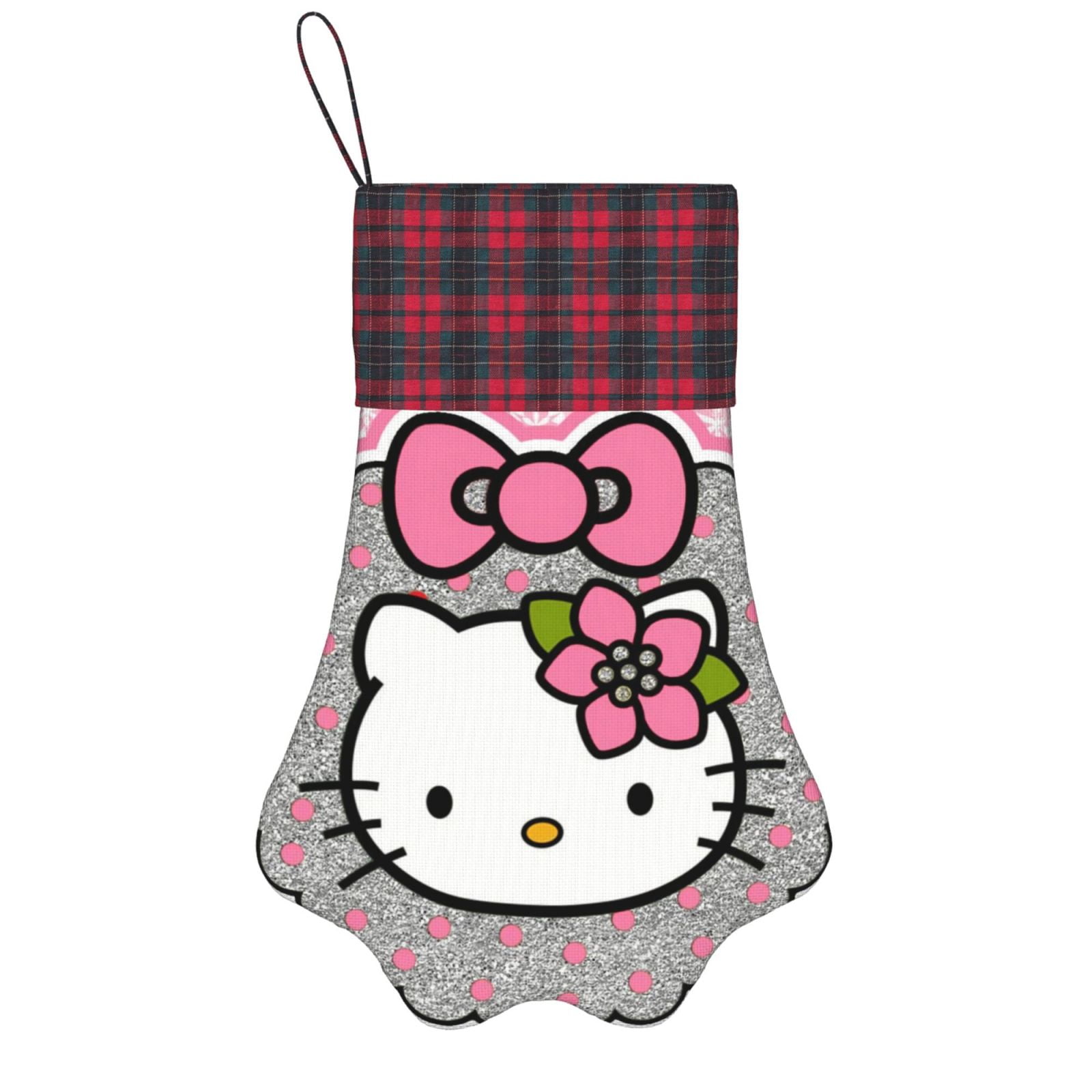 Pink Sequin Hello Kitty Pet Paw Christmas Stockings 18 Inch Pet Dog ...