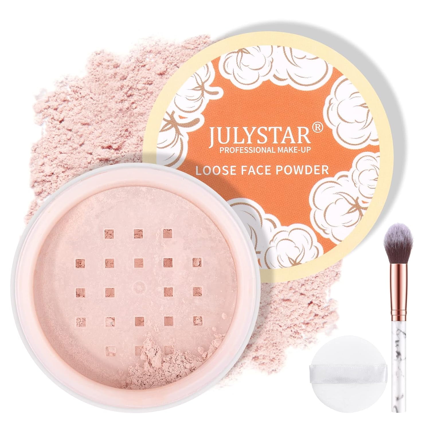 Pink Setting Loose Face Powder, Oil Control Minimize Pore, Loose Baking ...