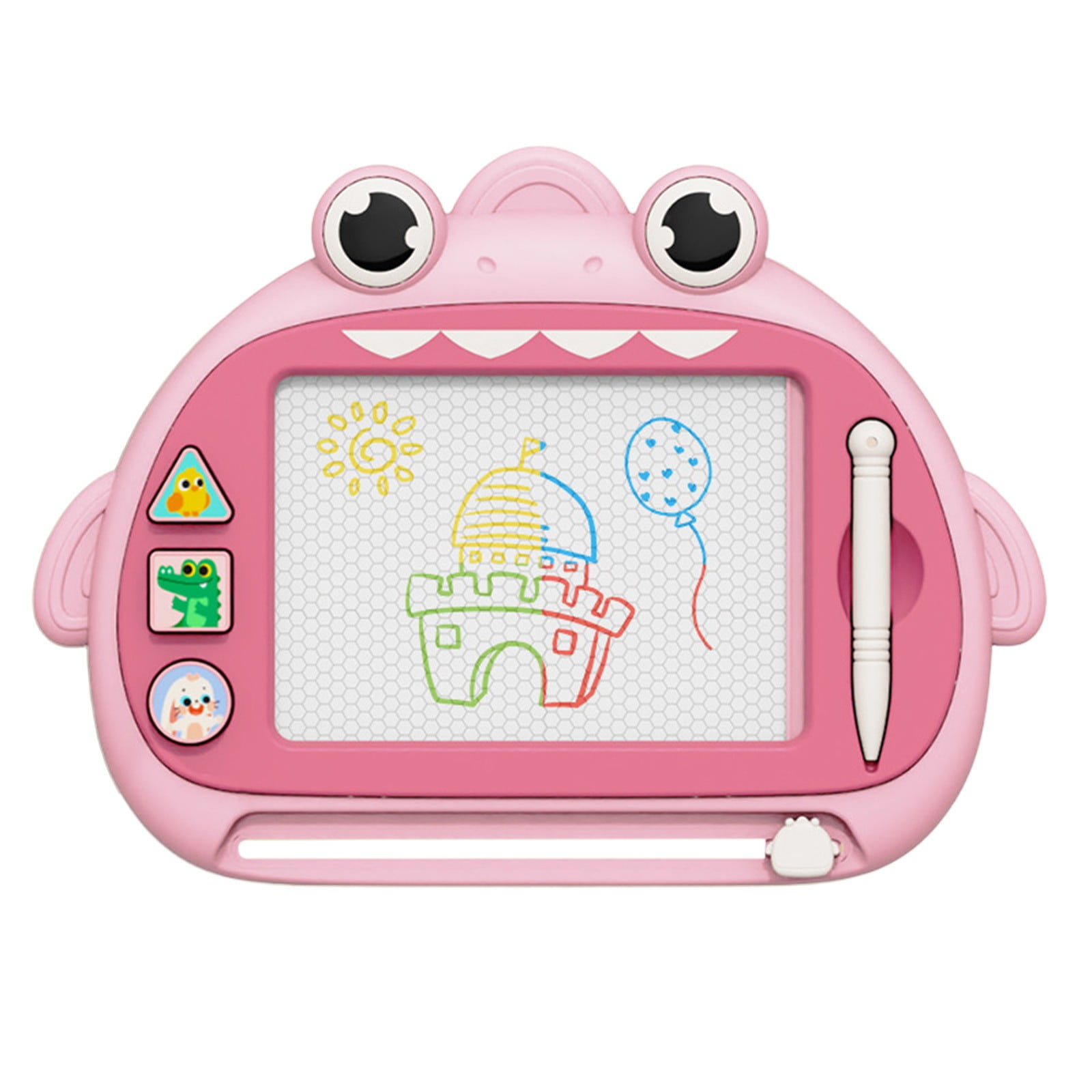 Pink Shark-Themed Magnetic Drawing Board With Four Color Areas And ...