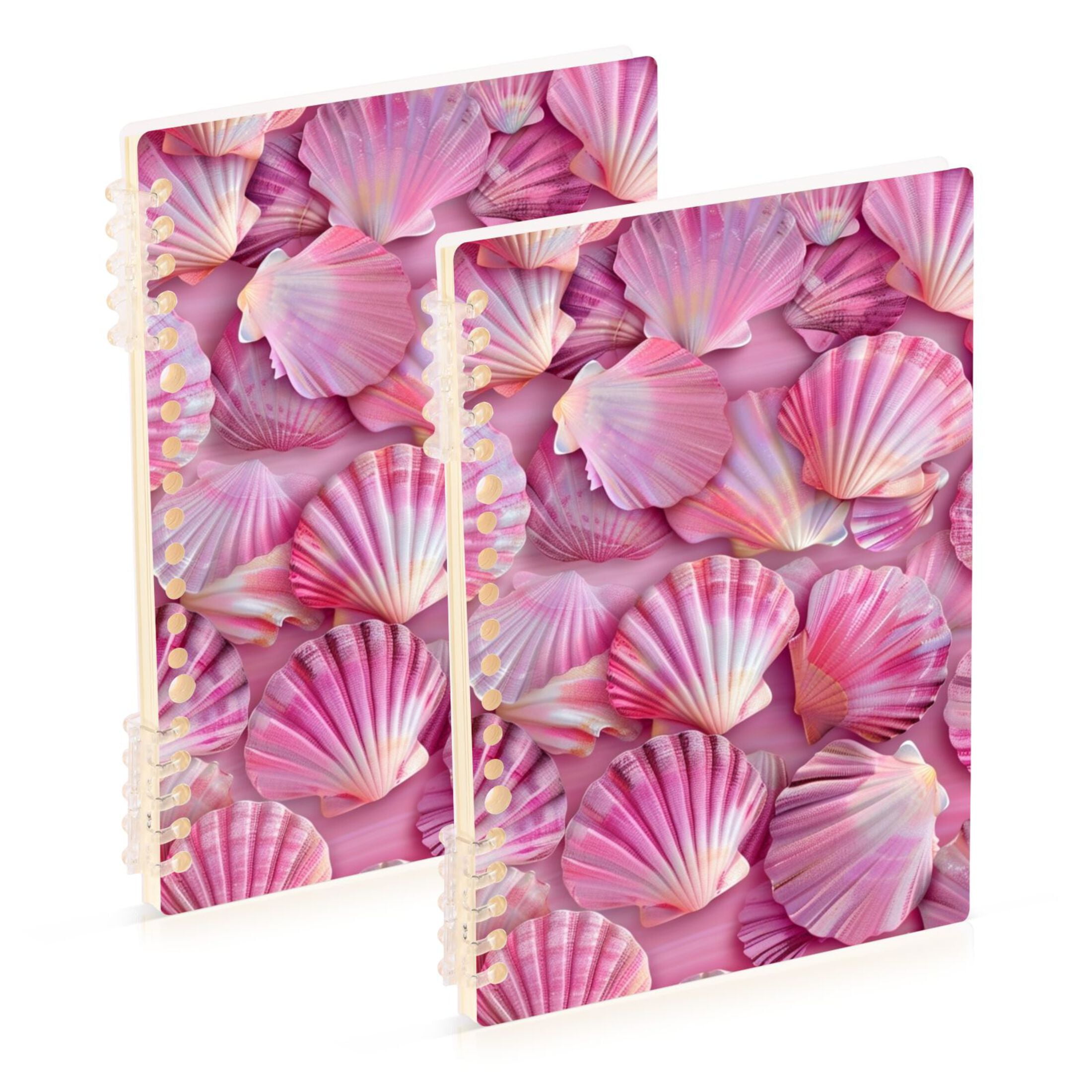Pink Shells Ring Binder Notebook Journey Note Diary College Ruled ...