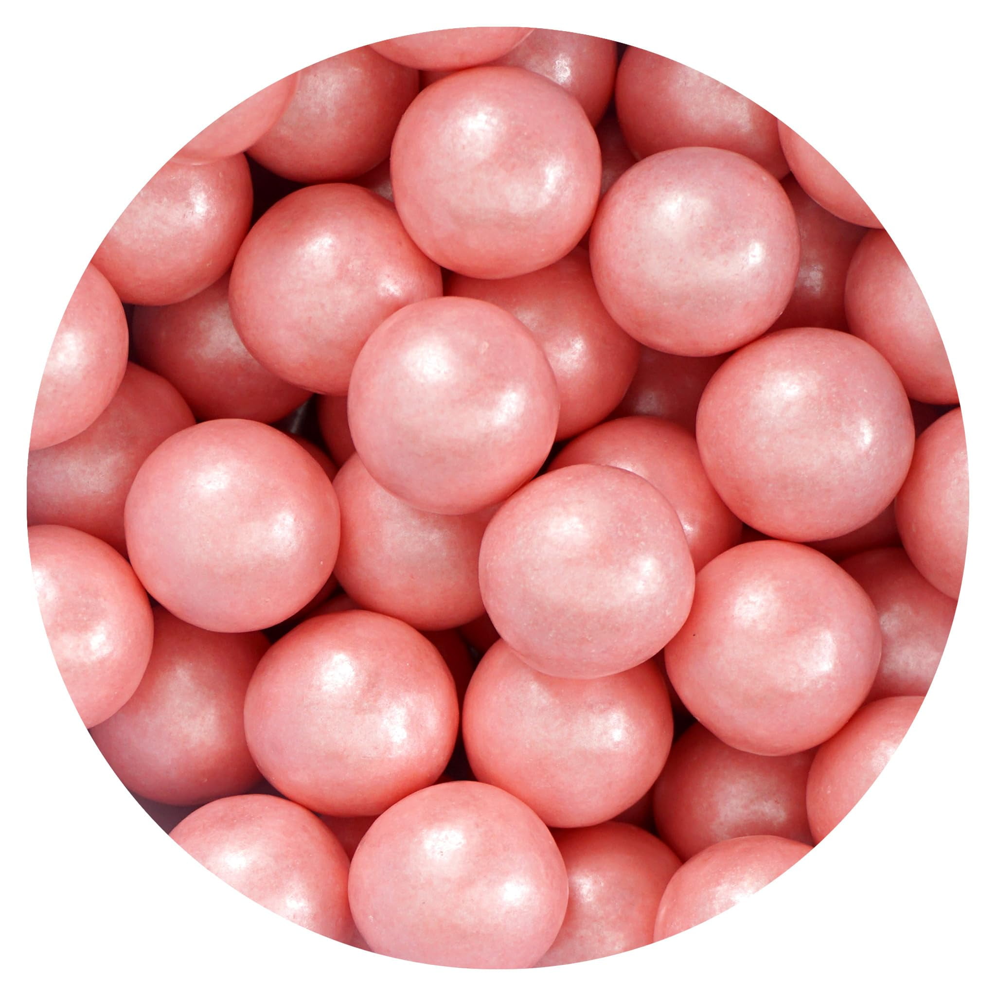 Pink Shimmer Gumballs 1 Inch Gumballs, 2 Pound Bulk Pink Candy (Approx ...