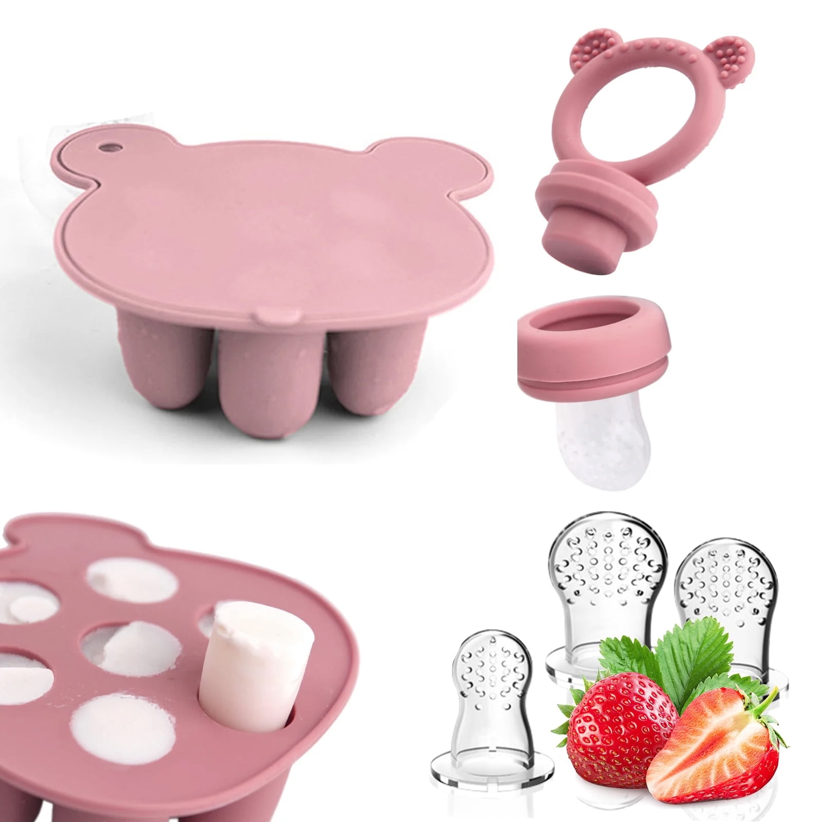Silicone Baby Fruit Food Feeder, Breastmilk Popsicle Molds, Silicone ...