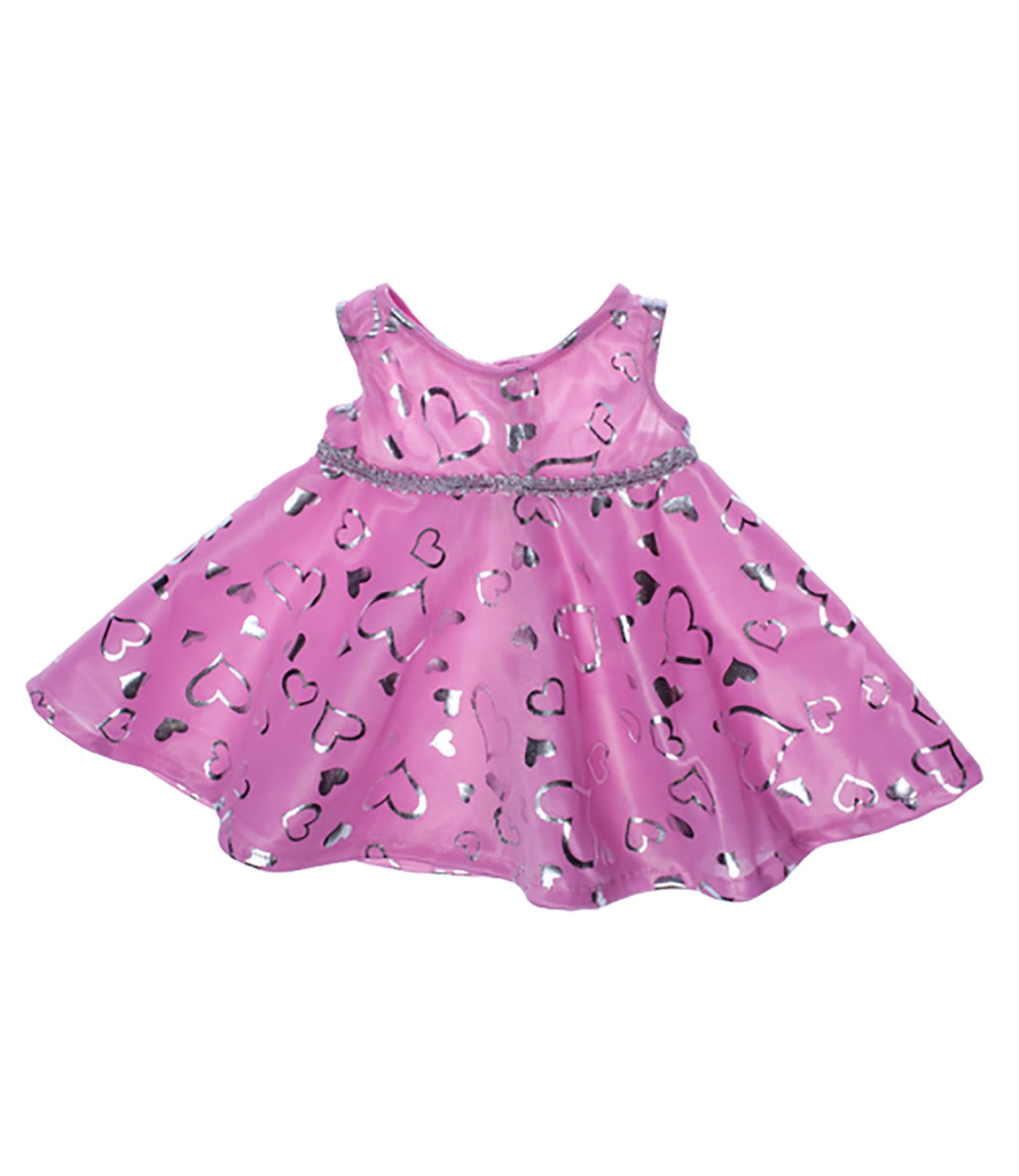 Plush Gear Pink & Silver Party Dress – Fits 14-18" Stuffed Animals ...