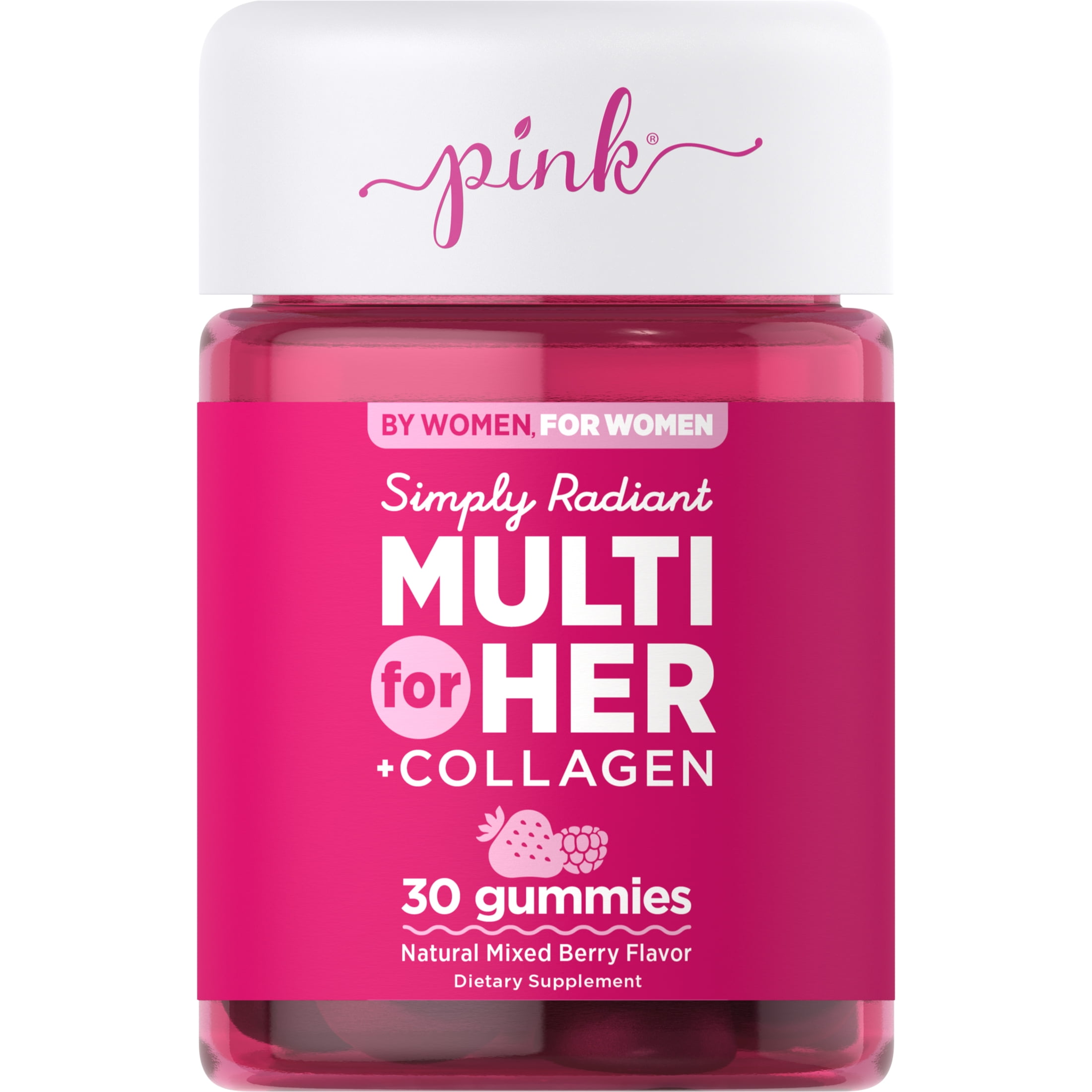 Pink Simply Radiant Multi for Her + Collagen, Gummies, 30 Count ...