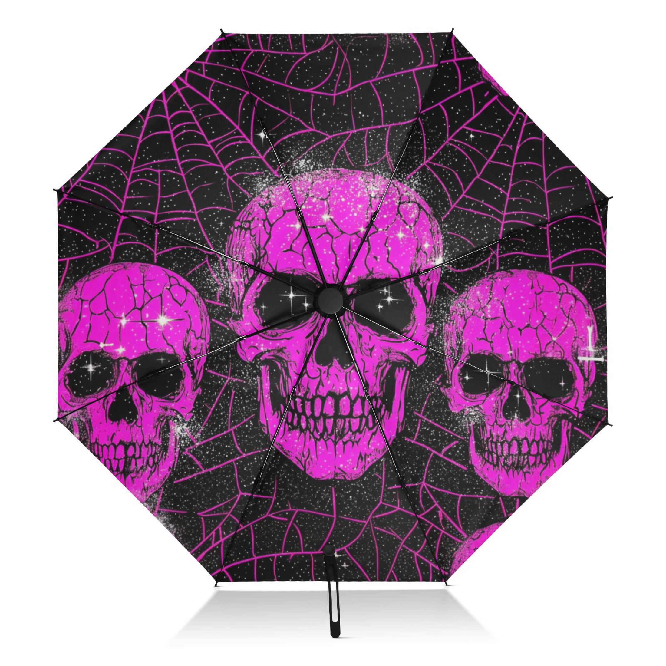 Pink Skulls Extra Large Automatic Umbrella, UV Protection, Waterproof ...