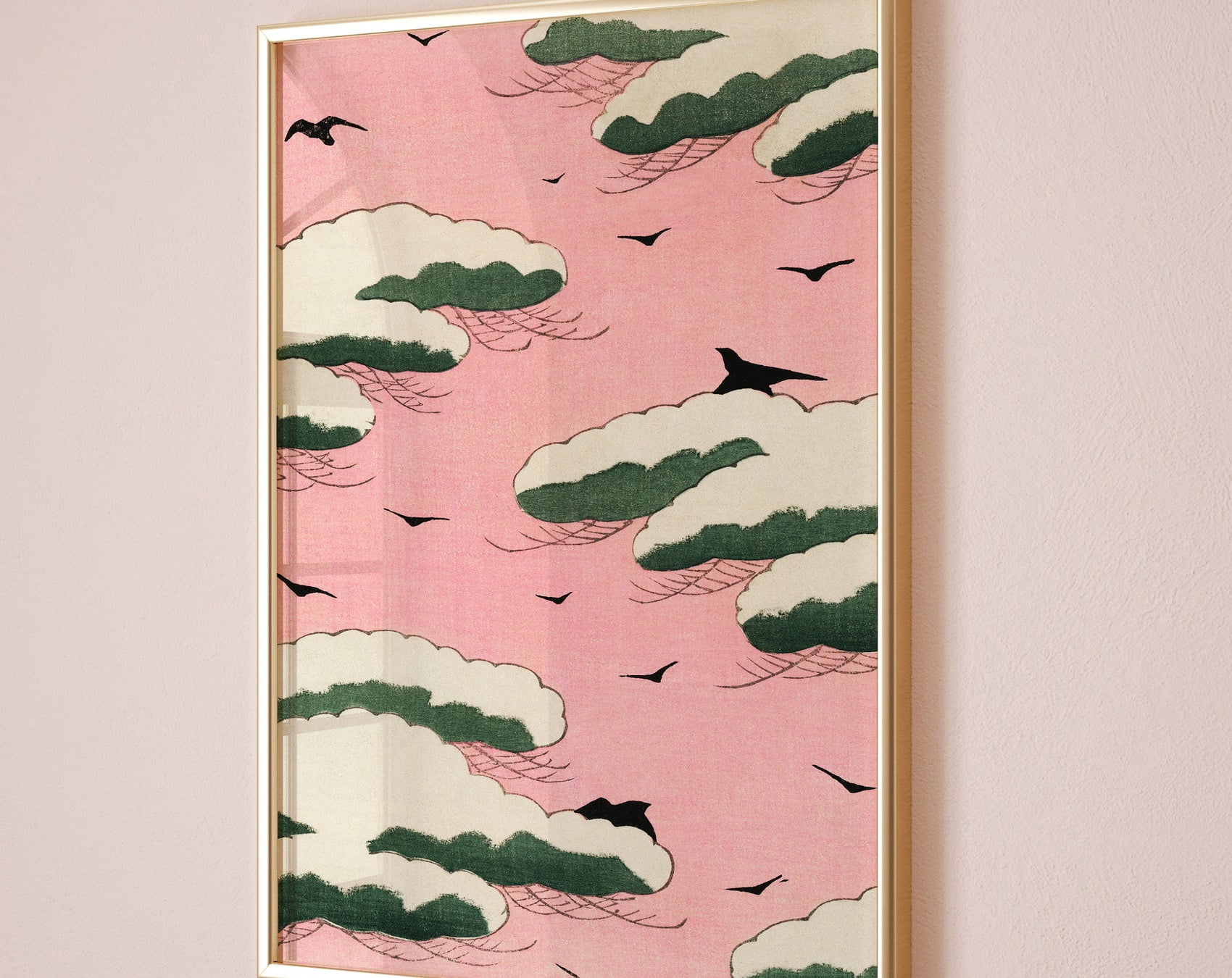 Pink Sky By Watanabe Seitei Print Watanabe Seitei Poster Japanese Print ...