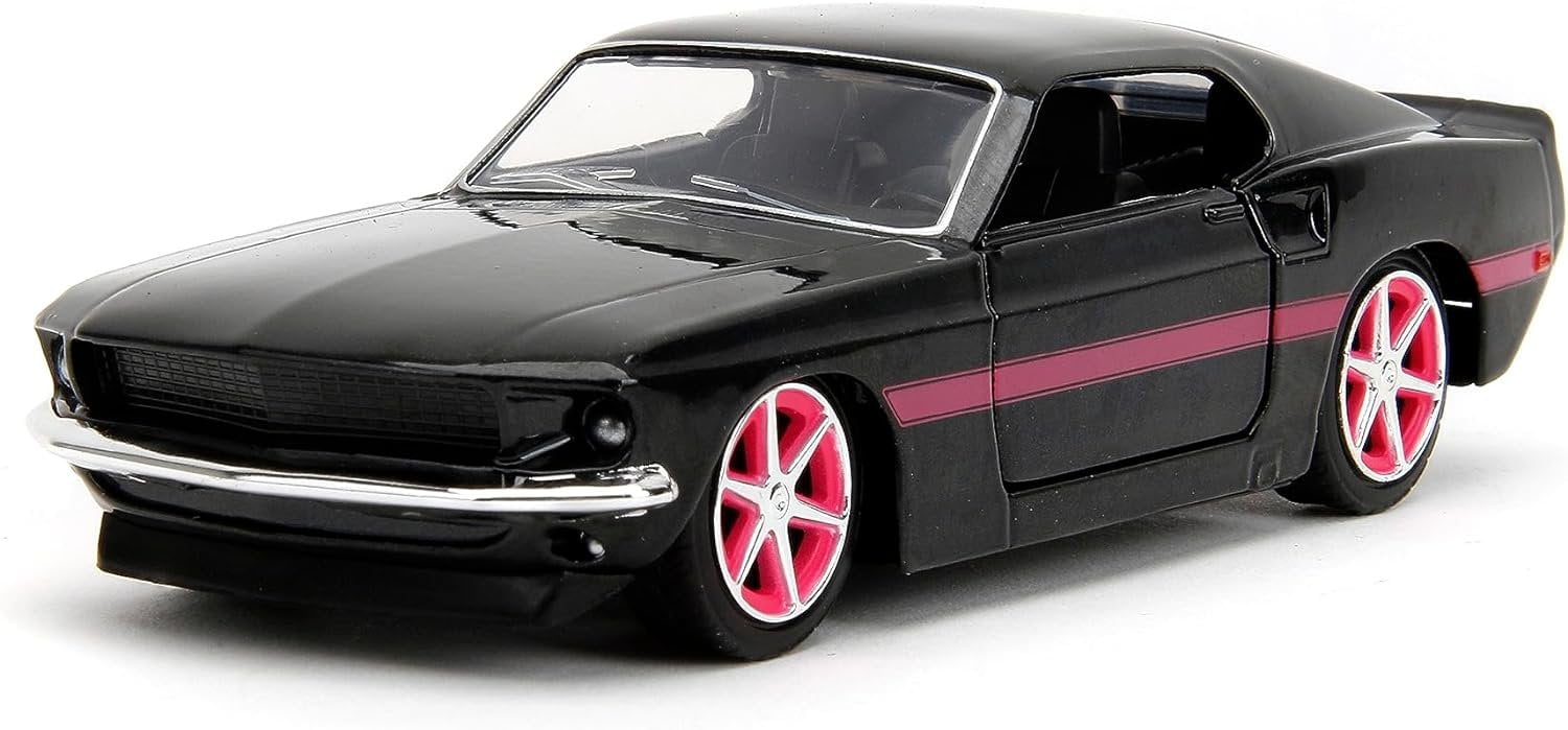 Jada Toys 1969 Ford Mustang Die-Cast Car for Kids and Adults, Black ...