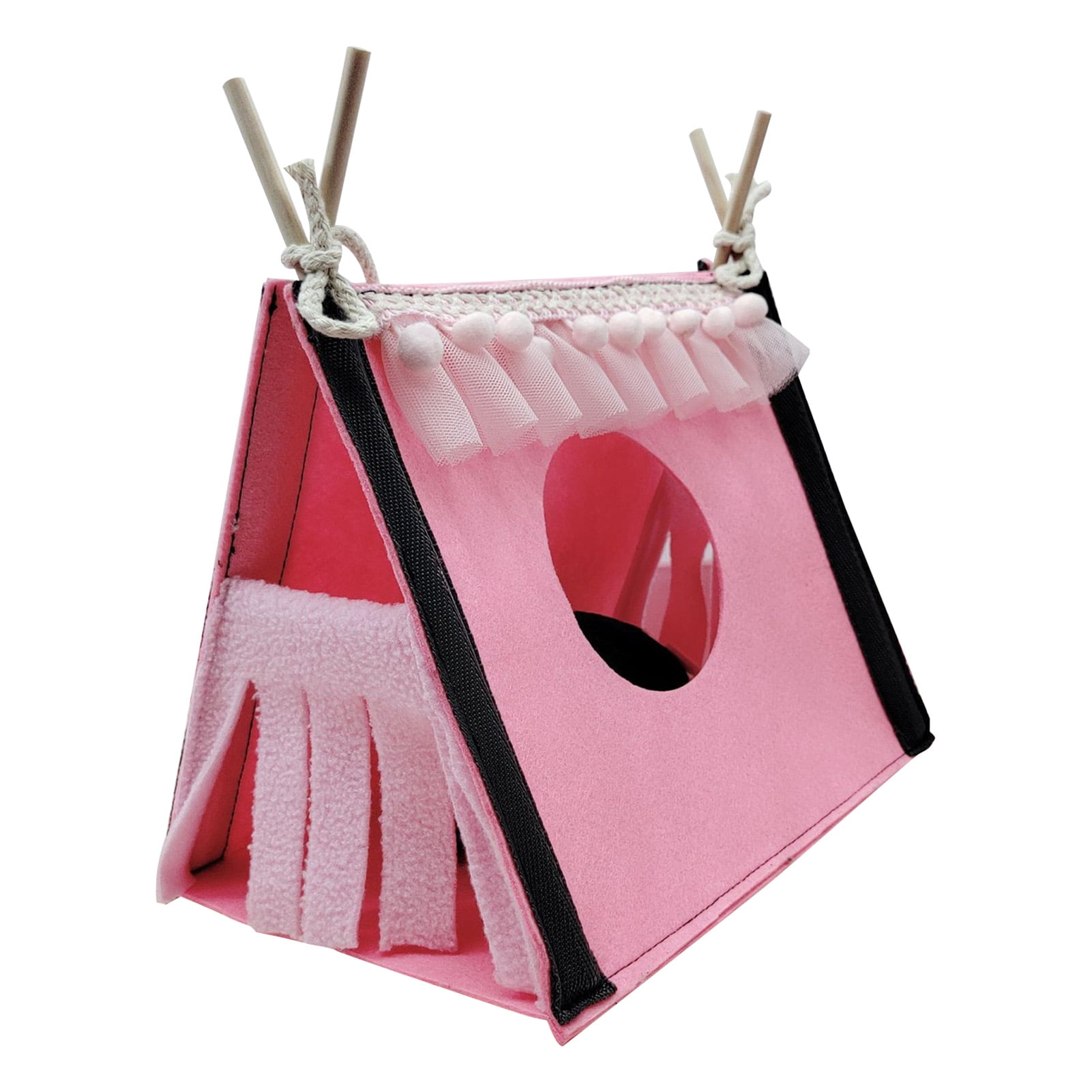 Pink Small Animal Tunnel House Hamster Hideout Tent Rat Rabbit Warm ...