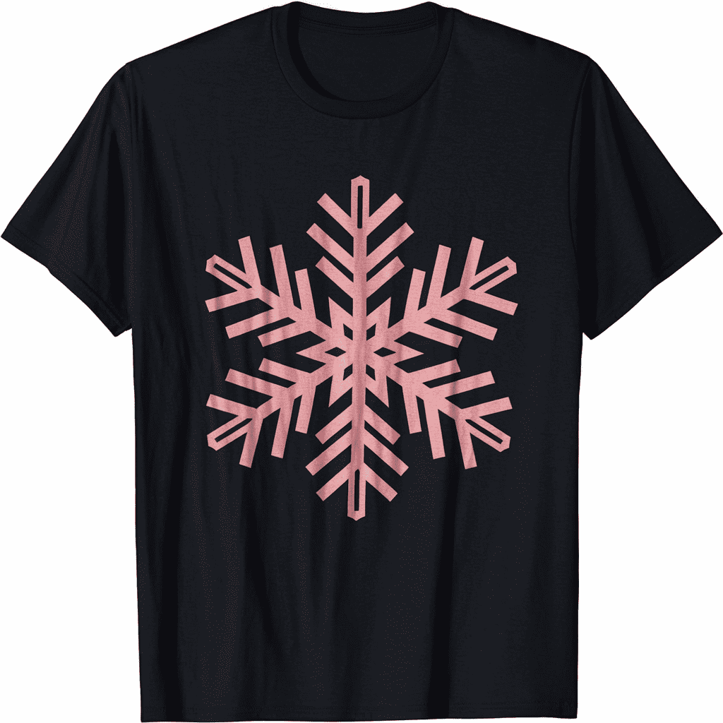 Pink Snowflake Snowfall Stylish Winter Gift T-Shirt - Walmart.com