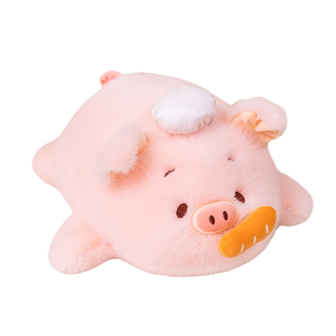 Pink Soft Pig Plush Stuffed Animal-14'' Cute Round Piggy Throw Pillow ...